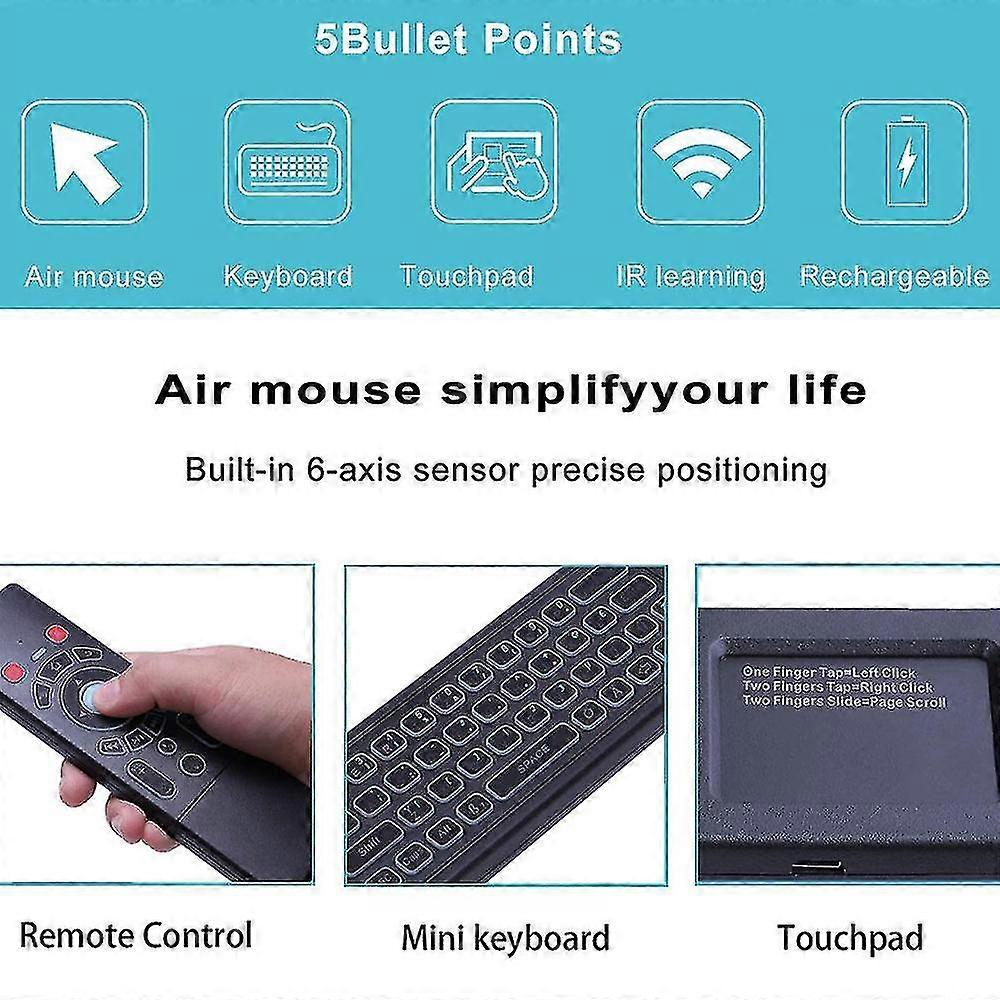 Mini Wireless Keyboard/air Remote Control/mouse/touchpad With White ...