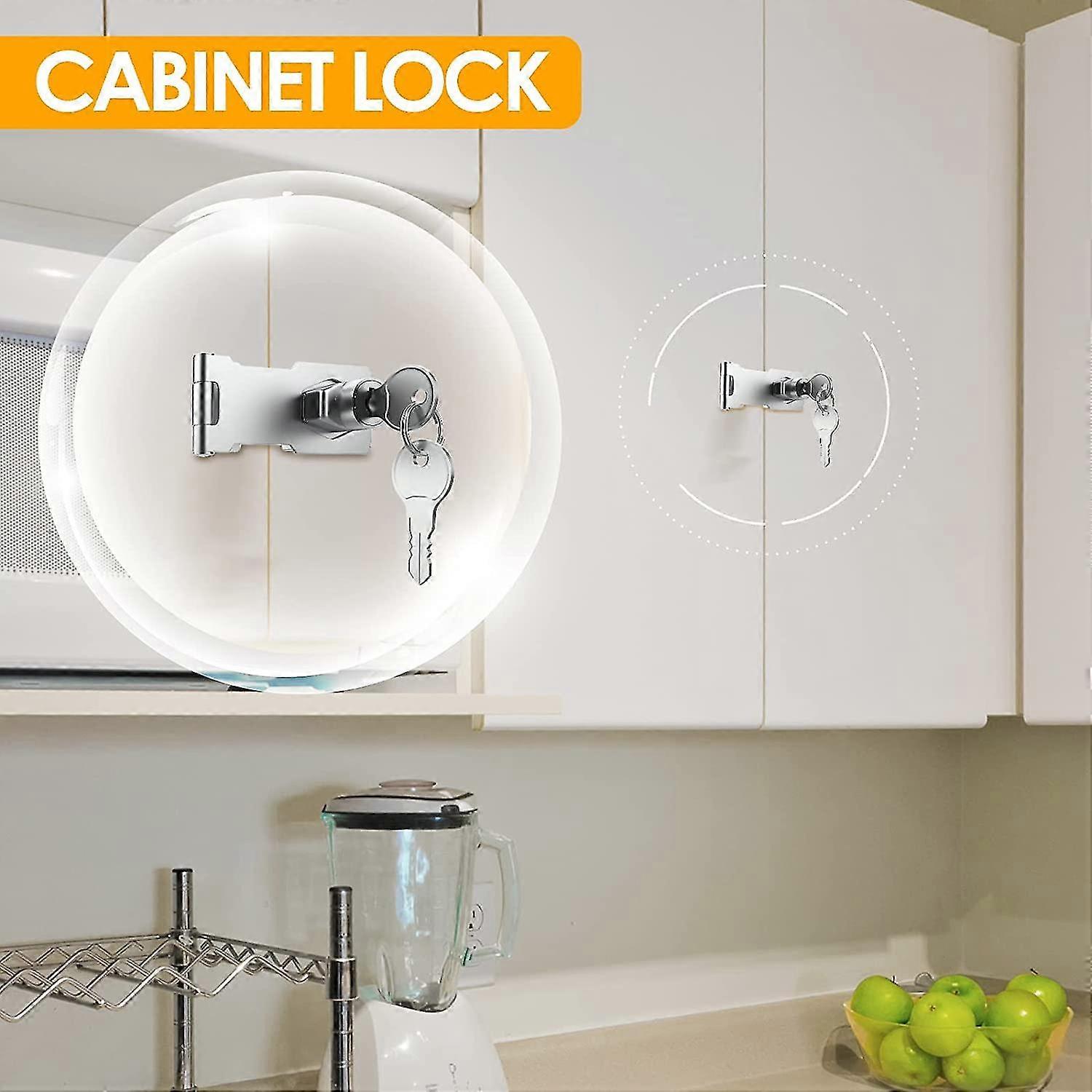 Cabinet Locks With Keys Door Latch - Hasp Lock For Drawers Cabinets ...