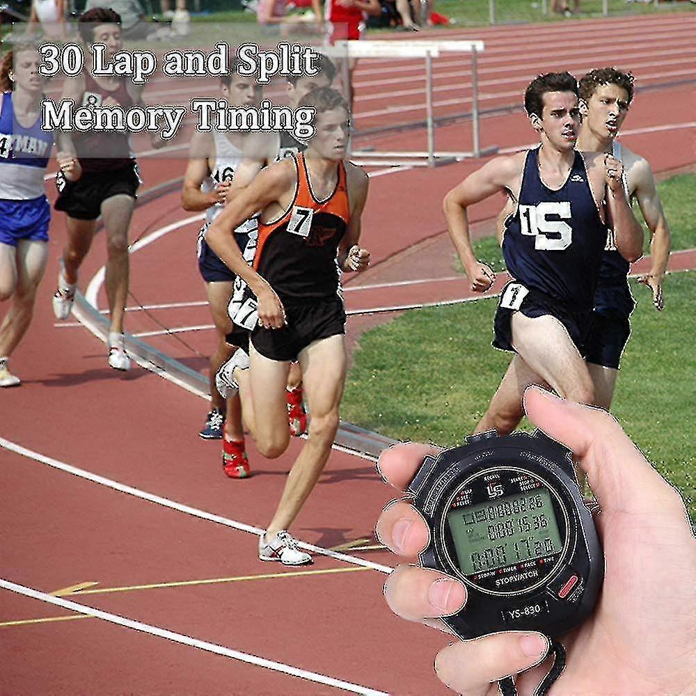 Stopwatch Professional Timer 3 Raw 10/30/100 Lap Split Memory With ...