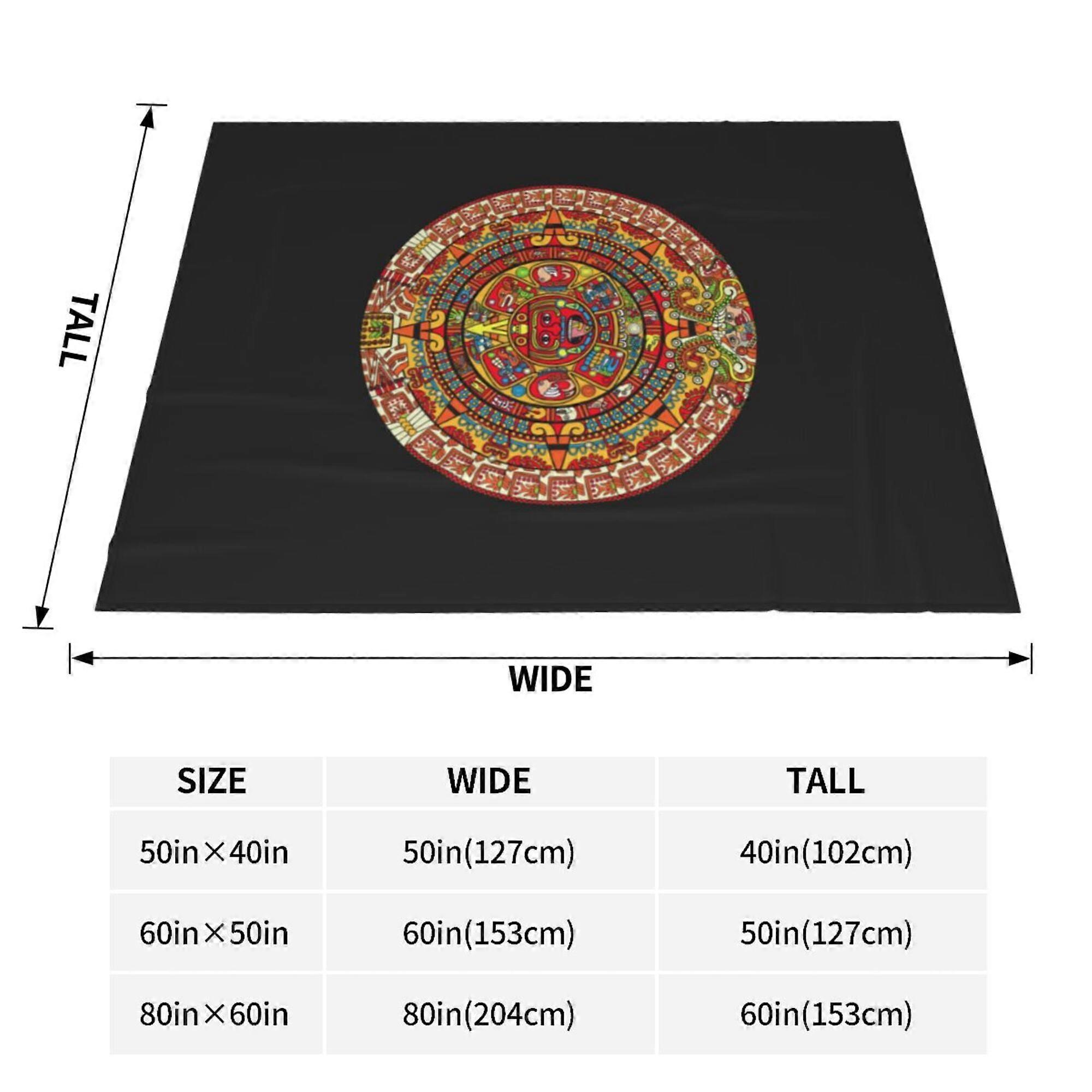 Colorfull Maya Aztec Calendar Pattern Cozy Soft Air Conditioner Throw ...
