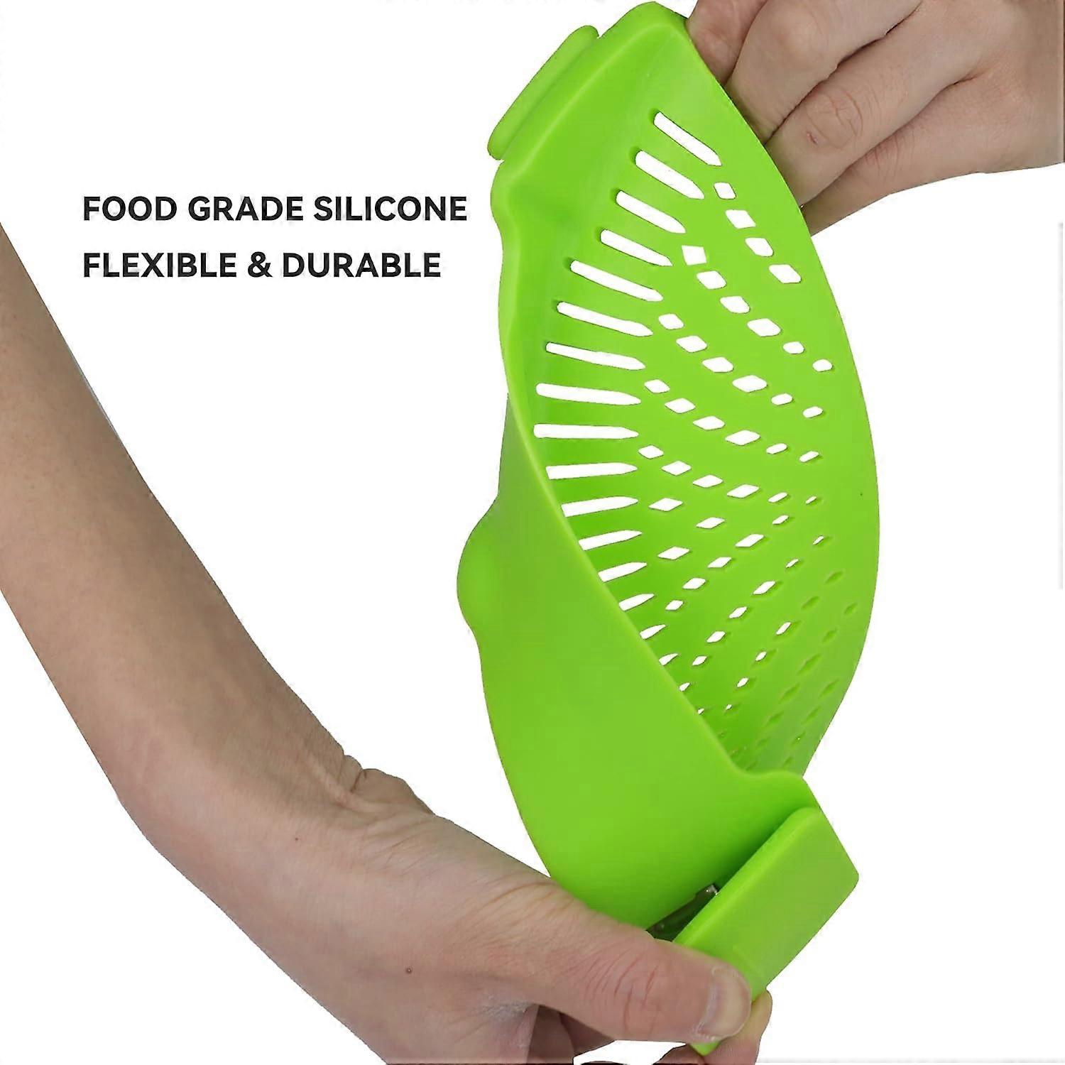Silicone Clip On Strainer, Colander Spout Kitchen Gadget Food Strainer ...