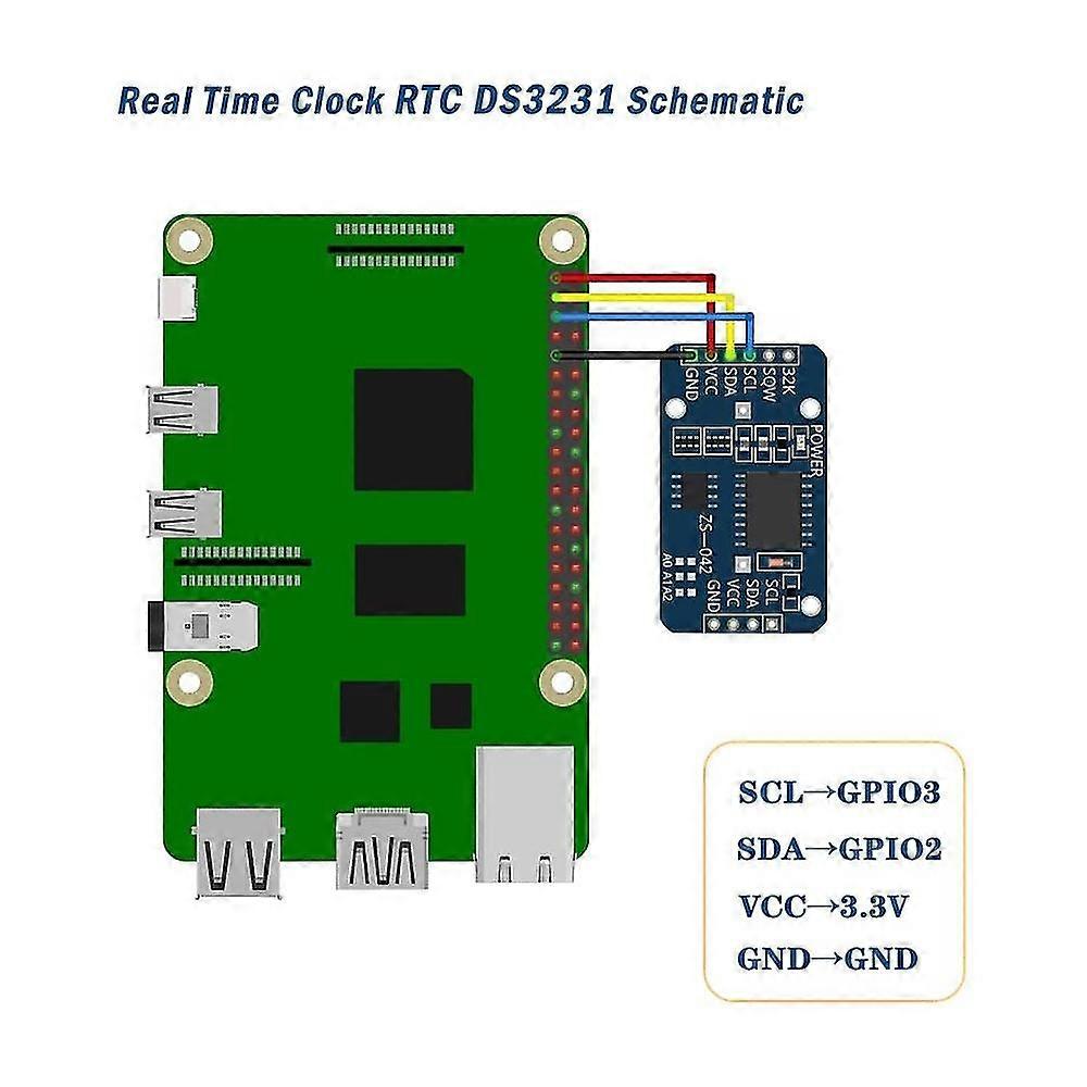 Rtc Ds3231 I2c Realtime Clock Compatible With Arduino And Raspberry Pi ...