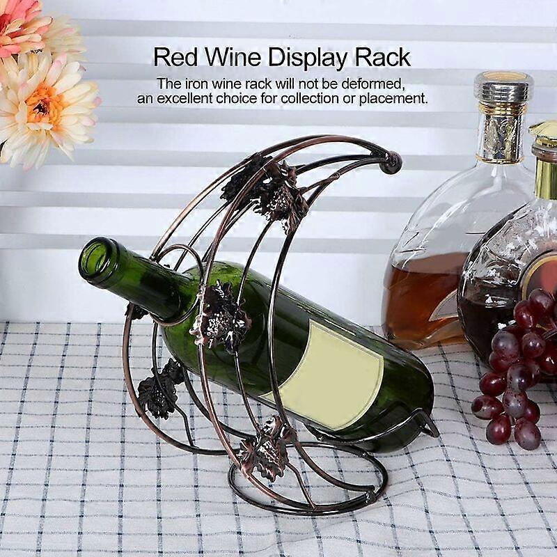 Iron Wine Rack, Red Wine Rack 1 Bottle Wine Holder for Displaying Wine ...