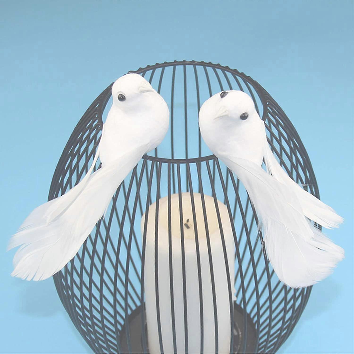Xceedez Dove Birds for Decoration Props Artificial Wedding Ornament ...
