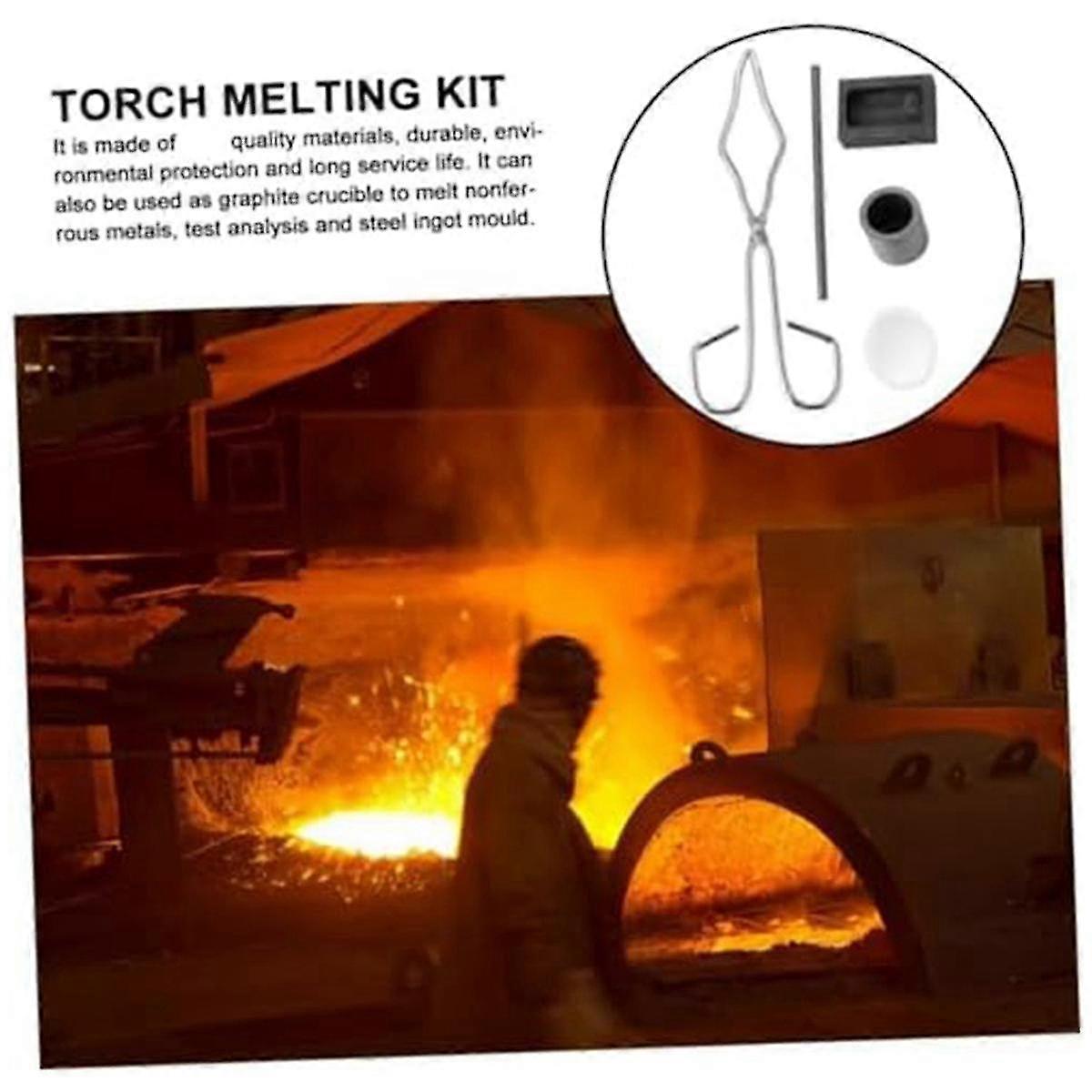 5Pcs Melted Ingot Graphite Kit Jewlery Metal Casting Tongs Graphite ...