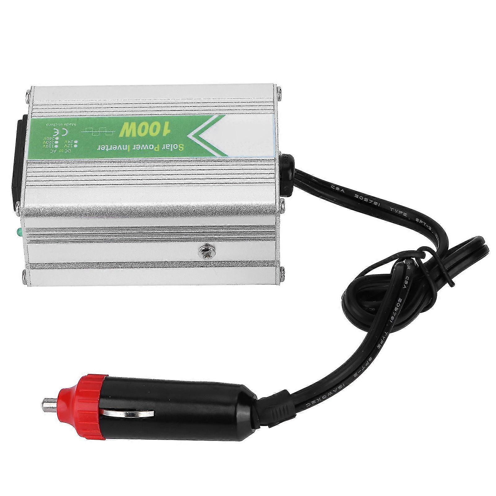 100W 12V DC to 220V AC Car Power Voltage Inverter with Pure Sine Waves ...