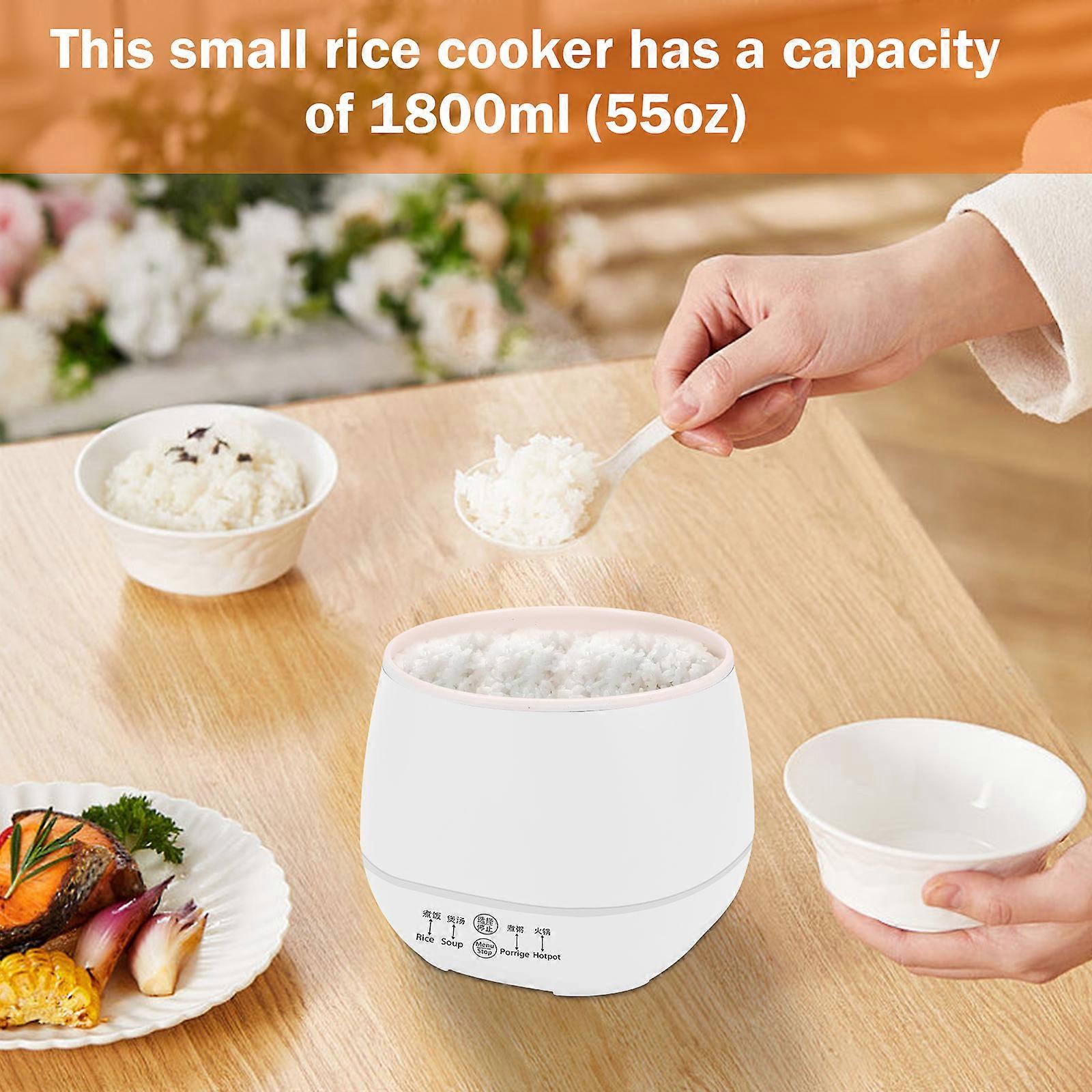 Rice Cooker Small & Bento Box for 1-2 People, Mini Rice Cooker with Non ...