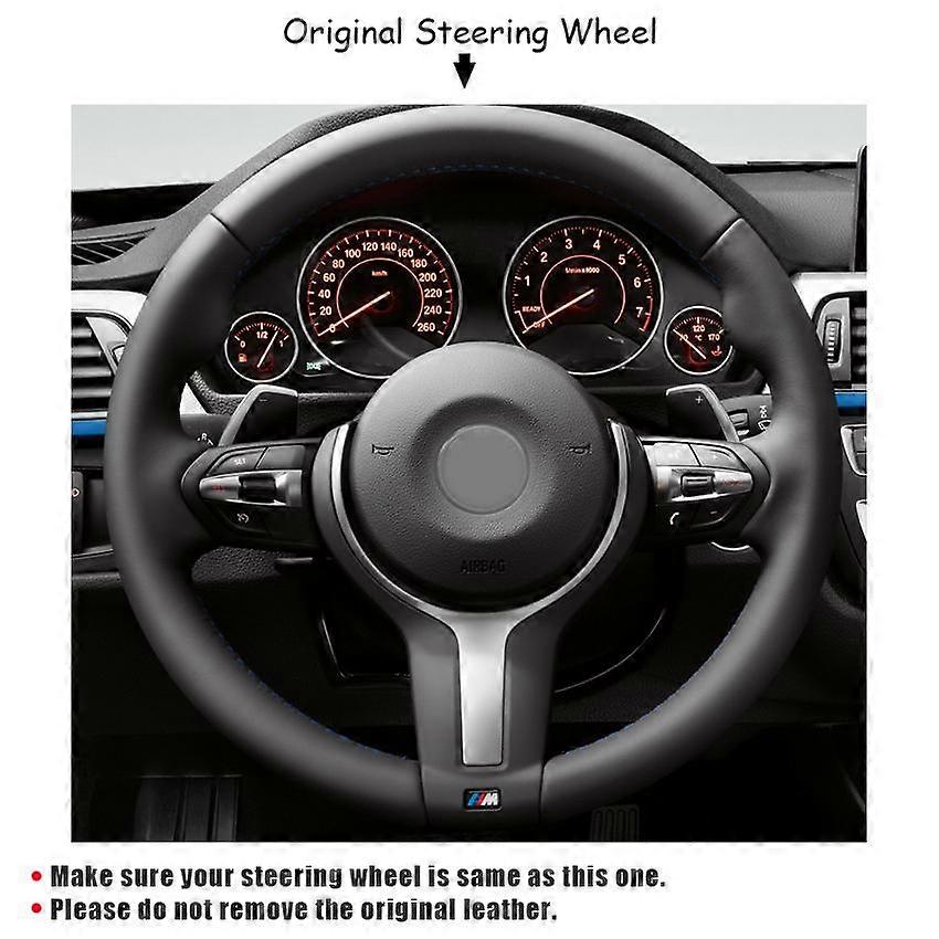 Artificial leather Blue Marker Steering Wheel Cover for BMW F87 M2 F80 ...