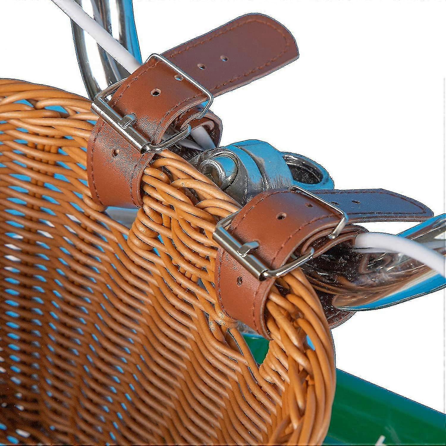 Bike Basket For Kids Front Bike Accessories Woven Wicker Bicycle Basket ...