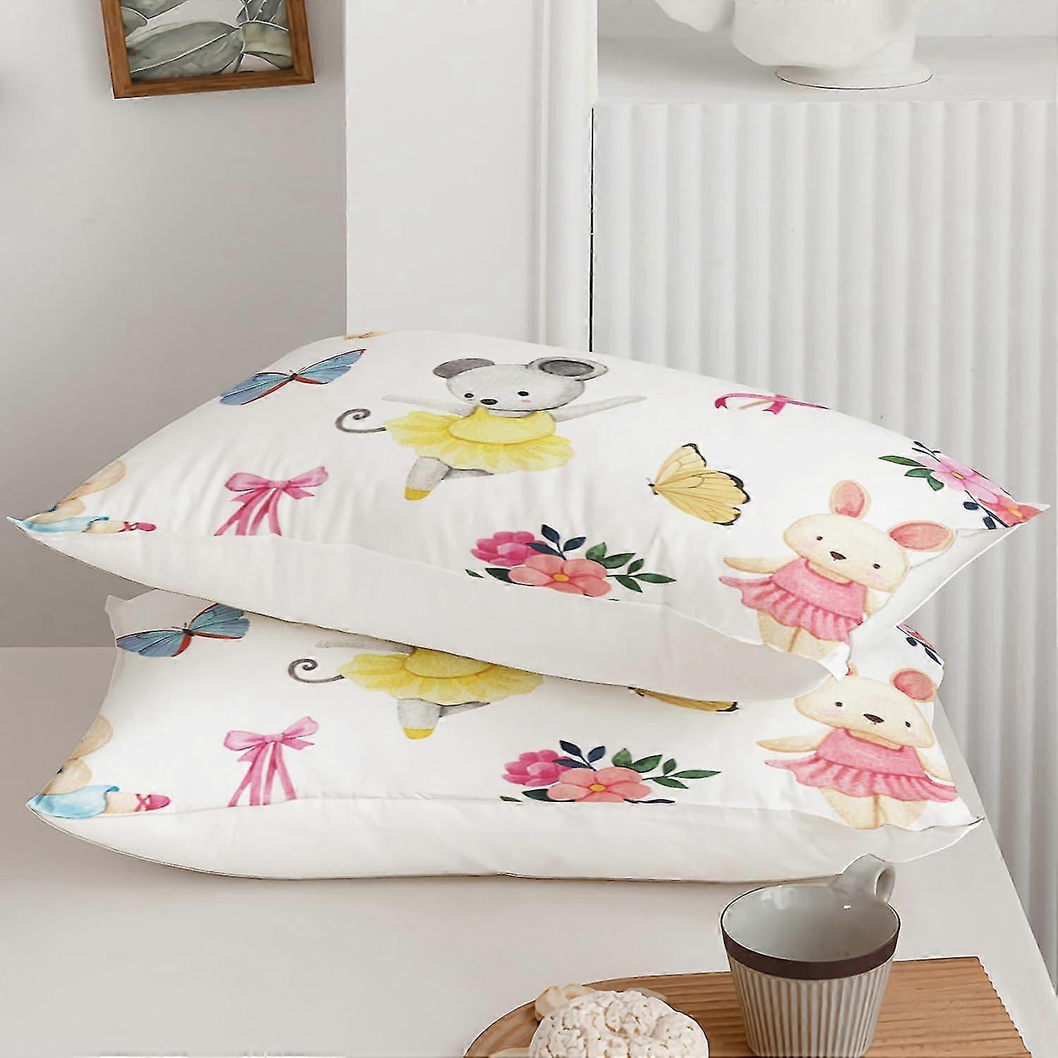 b2145 Bed Sheets Cartoon Animal Wildlife Wildlife Red 3 Piece Bedding Set 1 Quilt Cover and 2 ...