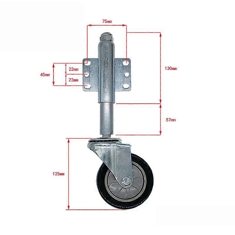 4 inch Spring Loaded Gate Casters Gate Swivel Wheel Heavy Duty Casters ...