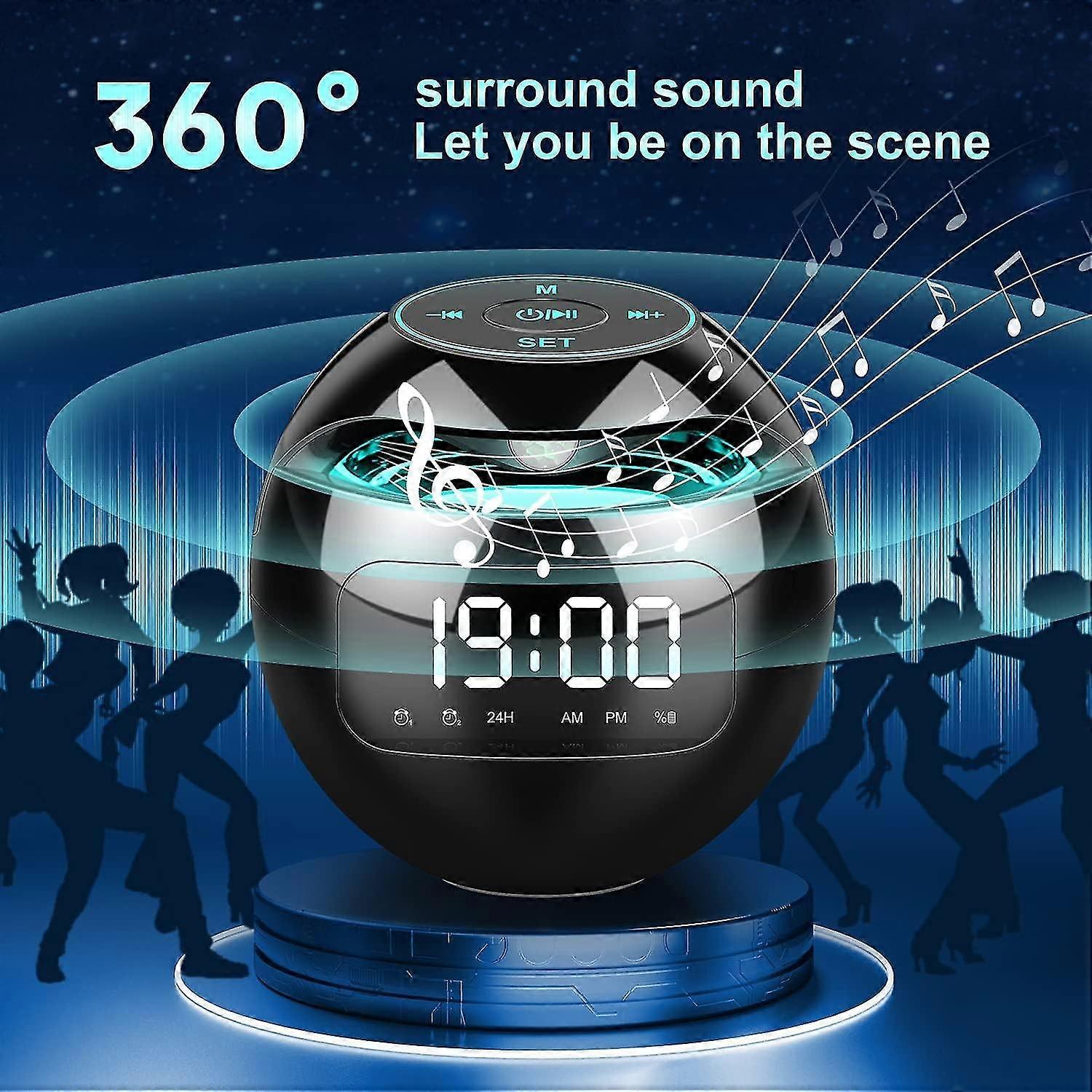 Clock Radio, Digital Bedside Alarm Clock, Digital Clock, Portable ...