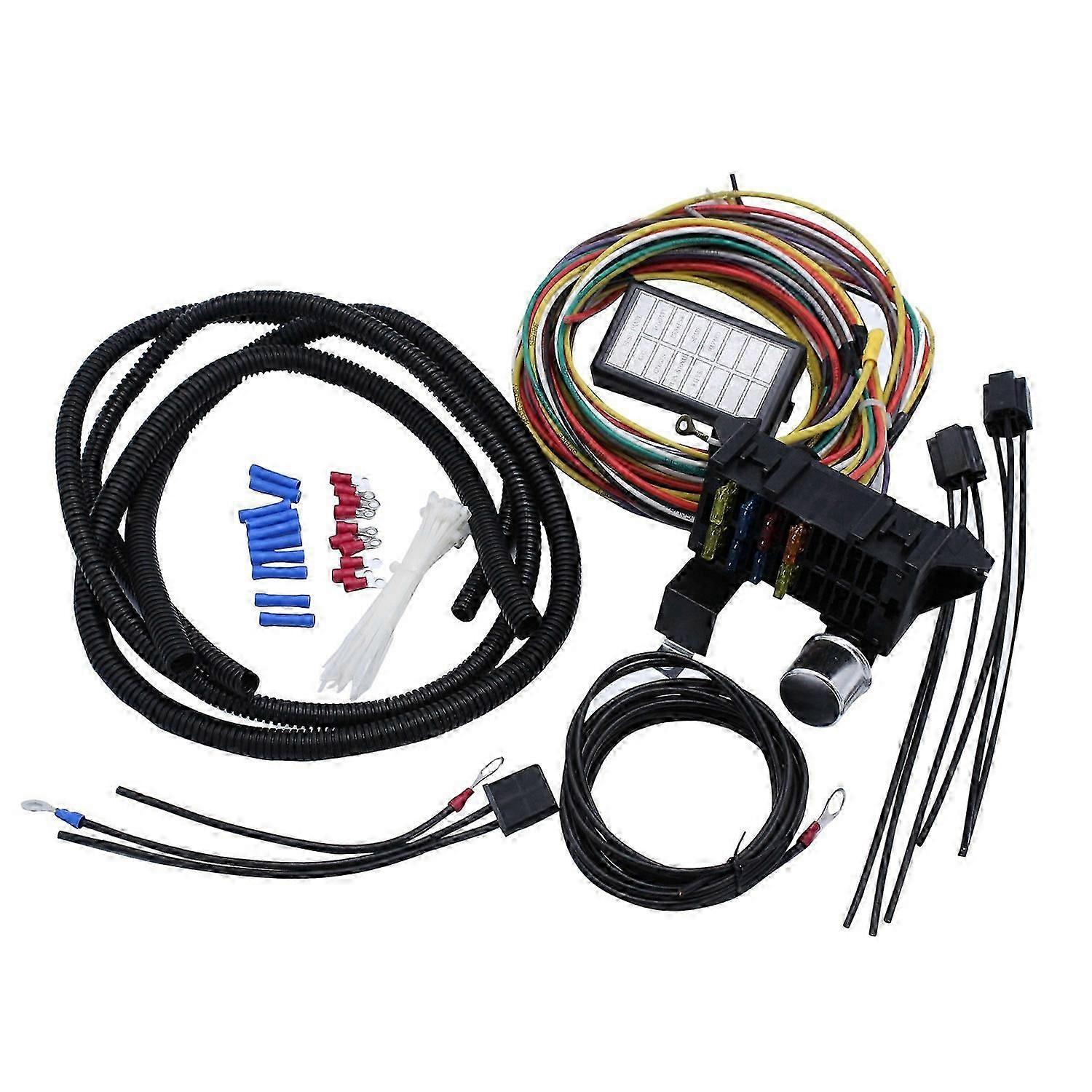 8 Circuit Universal Wiring Harness Kit for Muscle Car Hot Rod Wiring ...