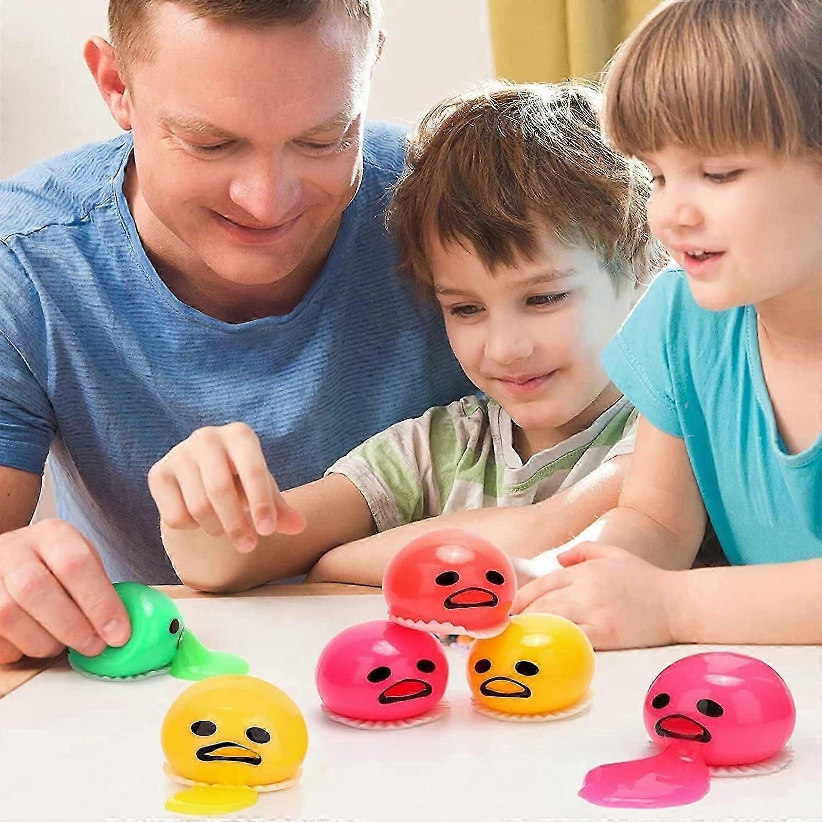 Puking Stress Ball Toy Slime, 4Pcs Vomiting Stress Ball, Puking Egg ...