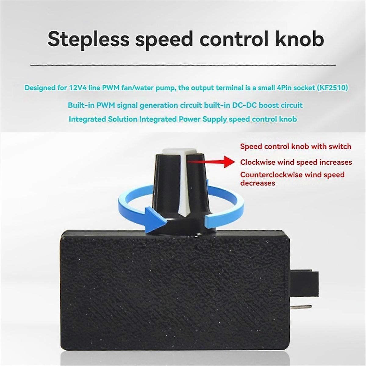PWM Speed Controller 4Pin Fan Speed Controller USB TYPE-C Power Supply ...