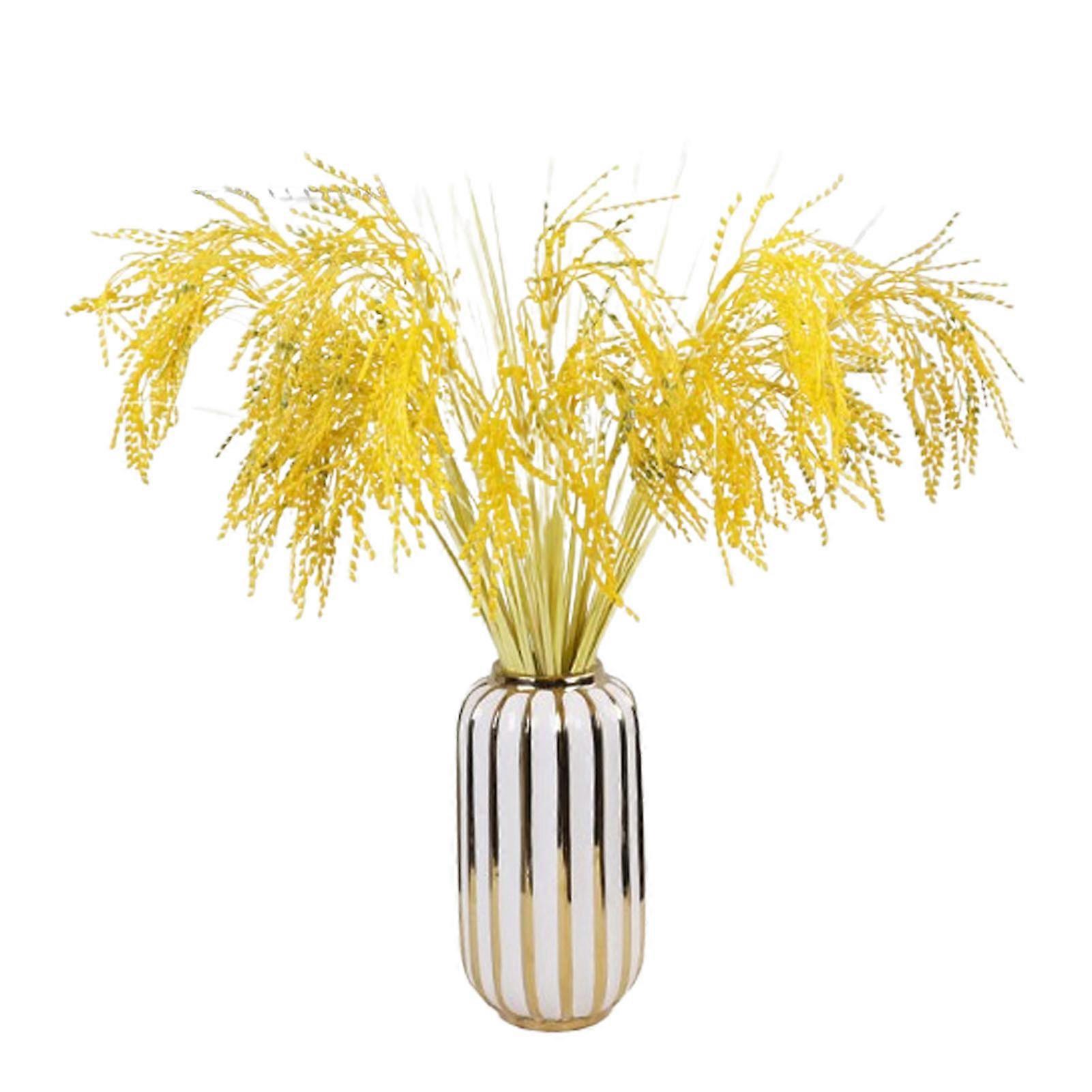Artificial Simulation Wheat Stalks Fake Flowers Golden Sunshine Color ...