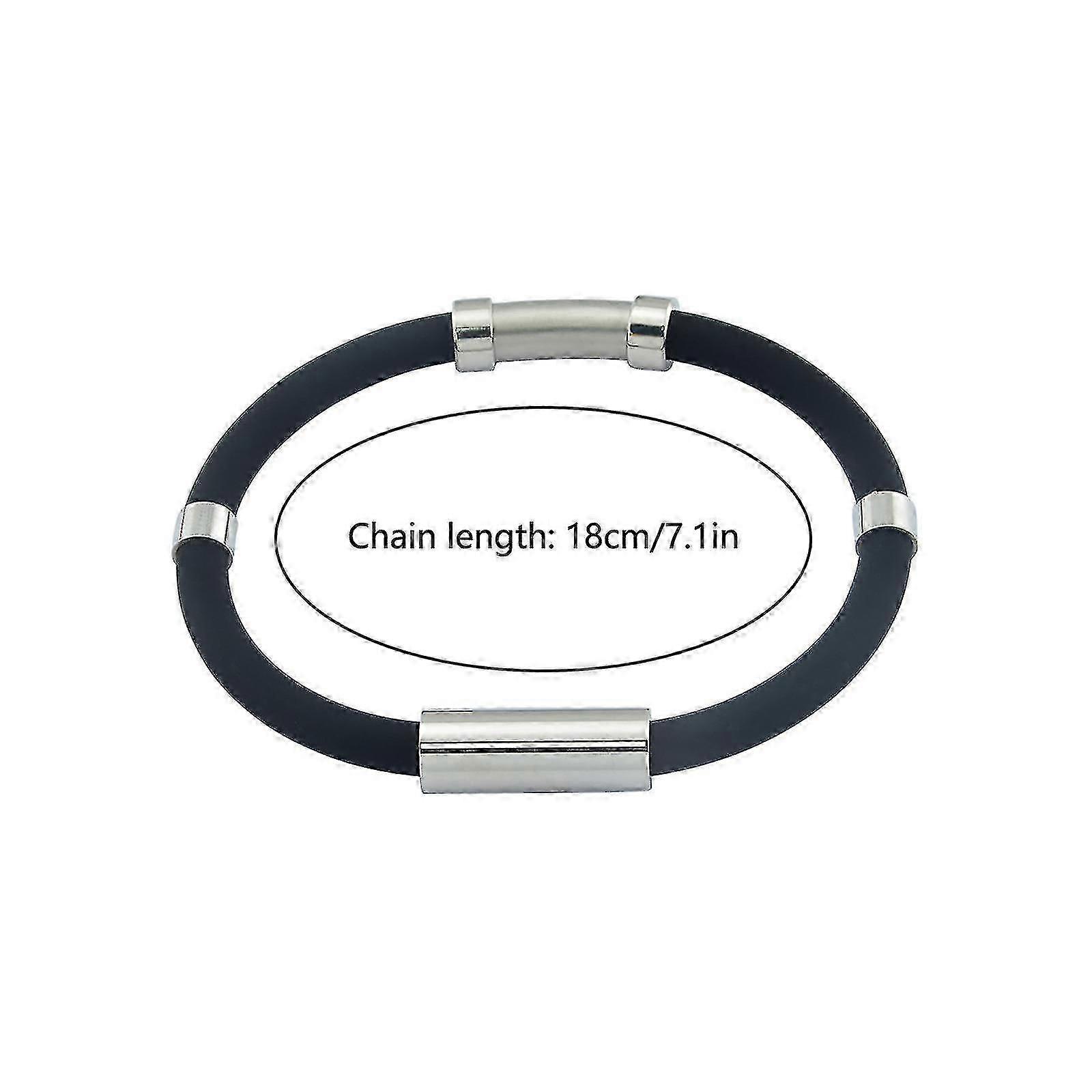 Anti-static Bracelet Negative Ion Silica Gel Metal Balance Energy ...