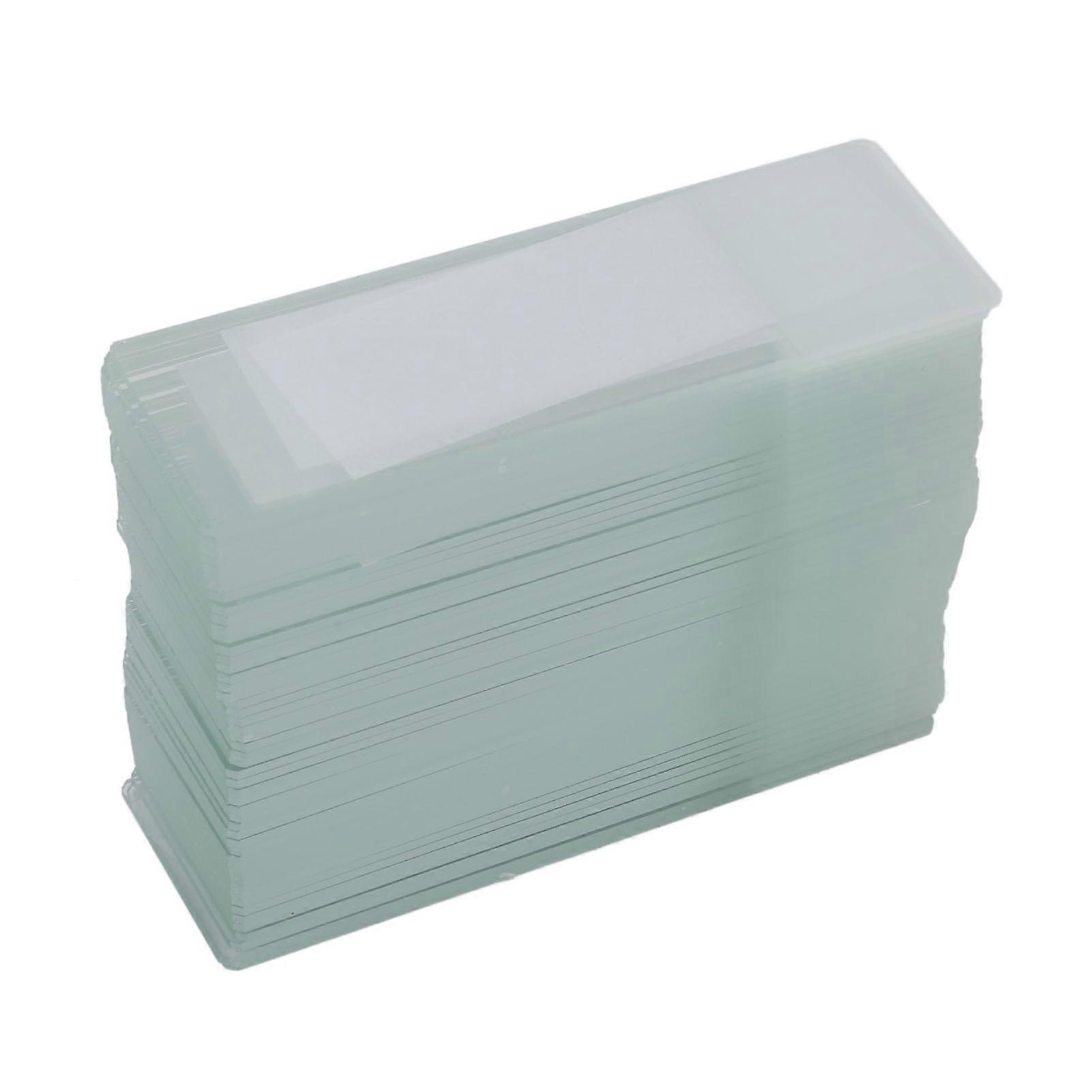 100Pcs Microscope Slides Rounded Corner Blank Glass Microscope Slides ...