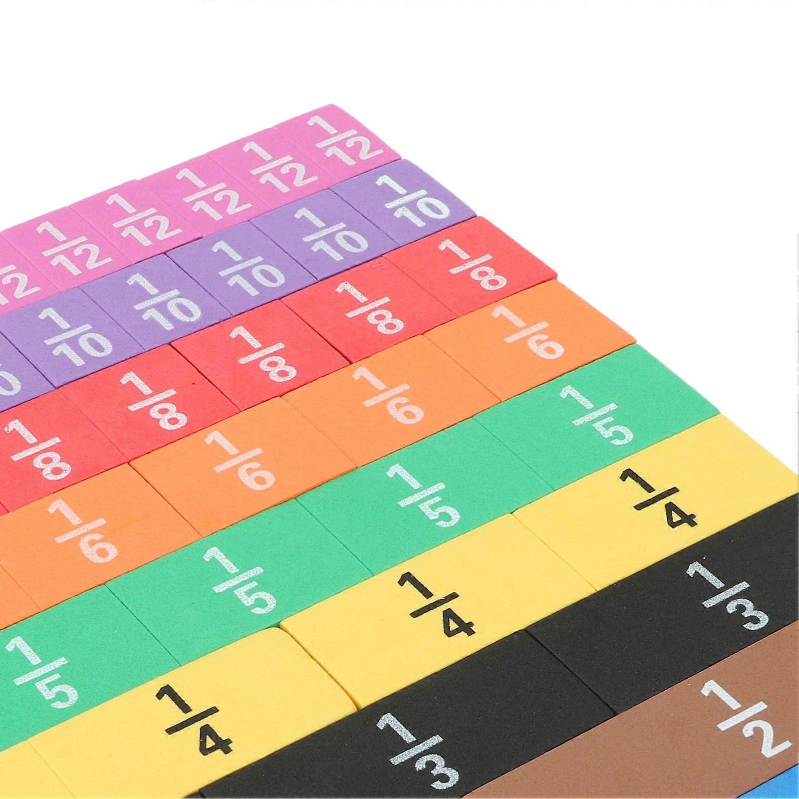 51pcs Magnetic Fraction Tiles Teaching Resources Brain Training Resin ...