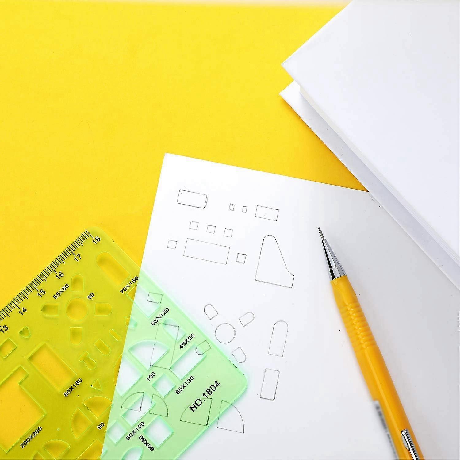 Plastic Measuring Templates Set - 6 Green Construction Formwork ...