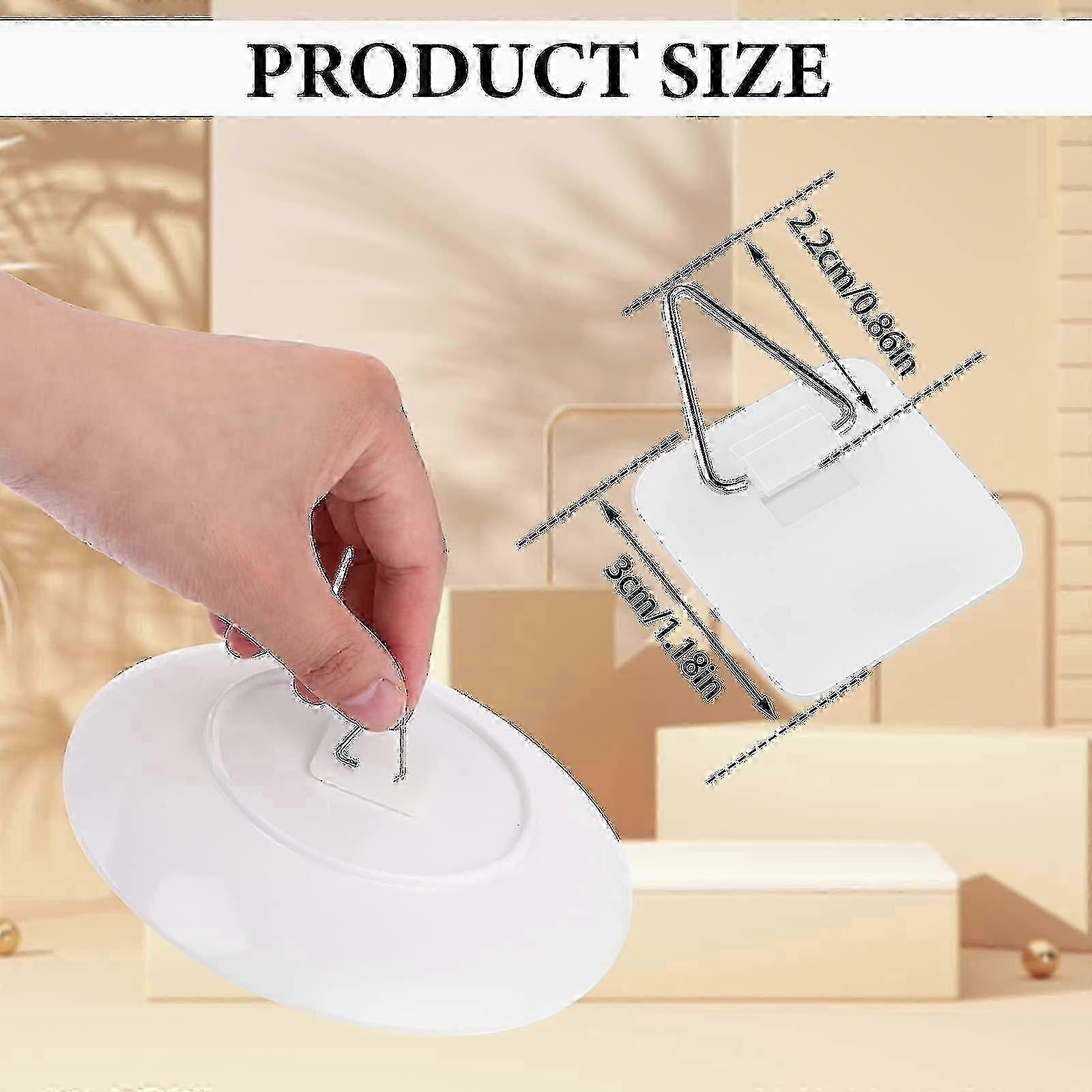 50-piece set of invisible and self-adhesive plastic plate hangers ...