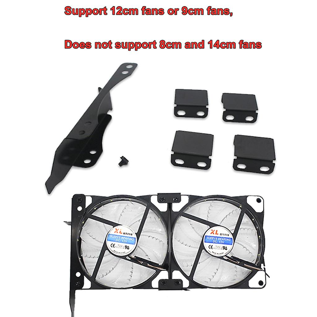 80-90mm 3 Fan Rack Mount PCI Slot Cover Bracket Video Card Cooling ...