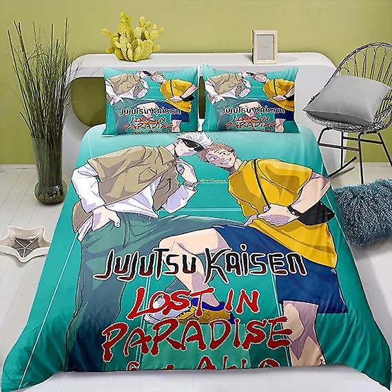 Anime Jujutsu Kaisen Bedding Sheet Sukuna Yuji Itadori Twin King Queen ...