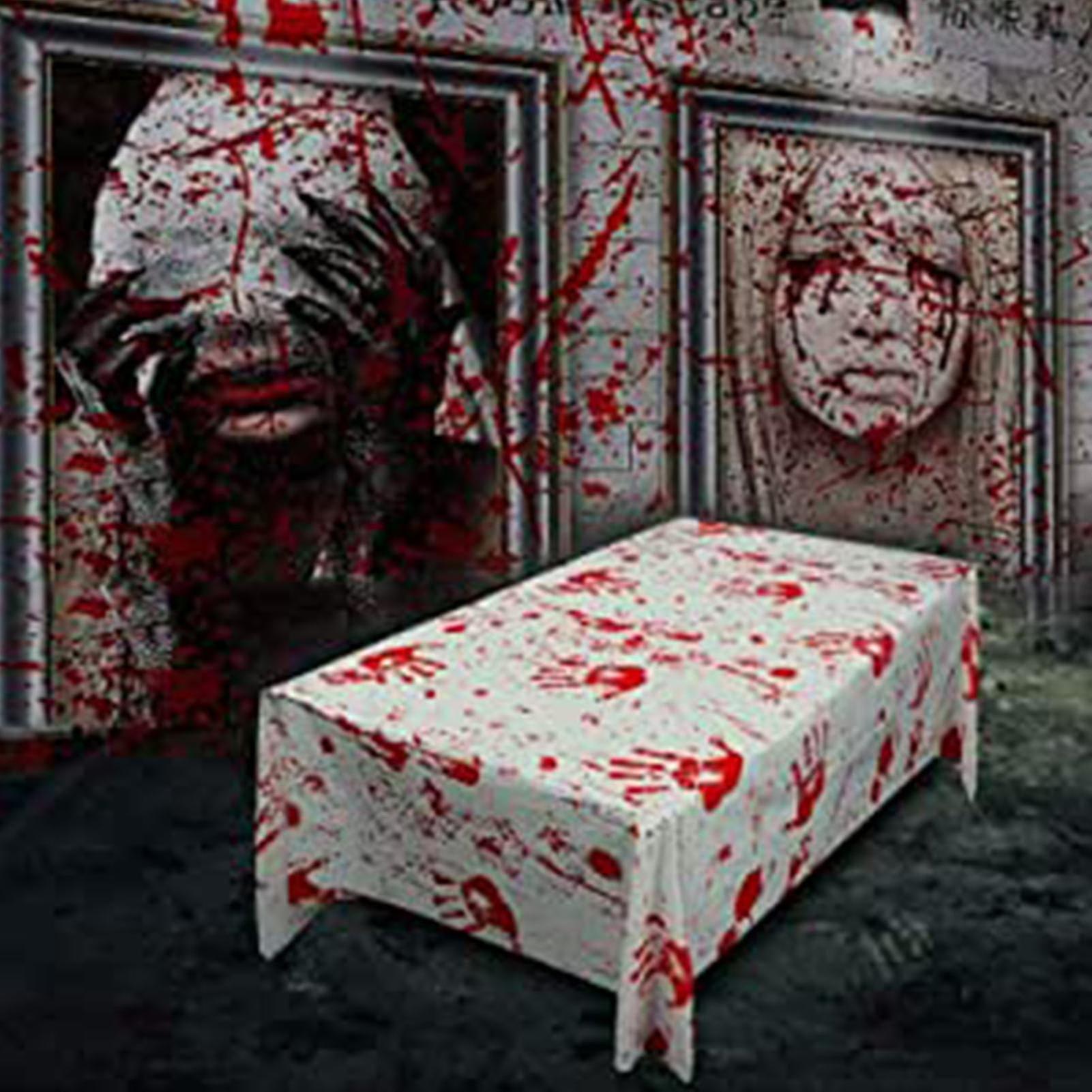 Halloween Table Cover | Halloween Bloody Hand Tablecloth | Halloween ...