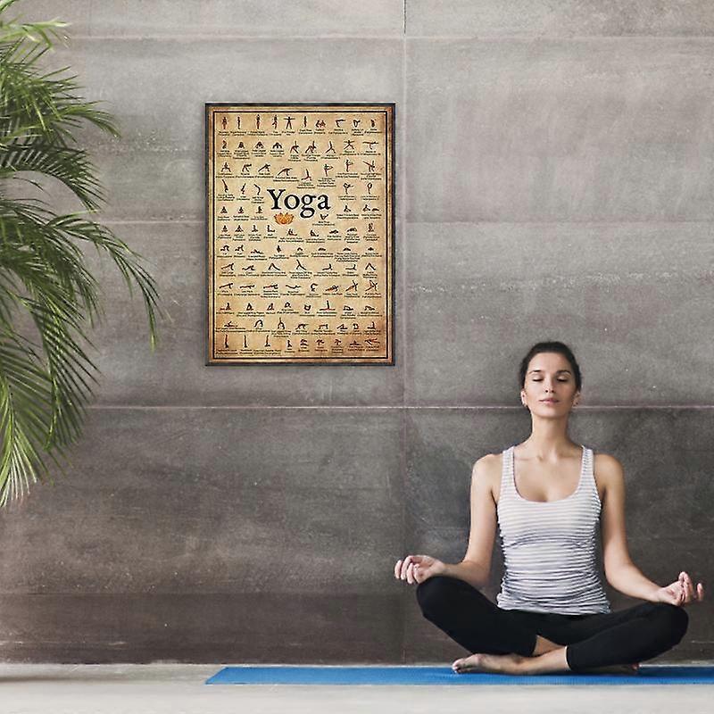 Yoga Poses Poster Full Body Yoga Stretching Charts Hem Gym Motion ...