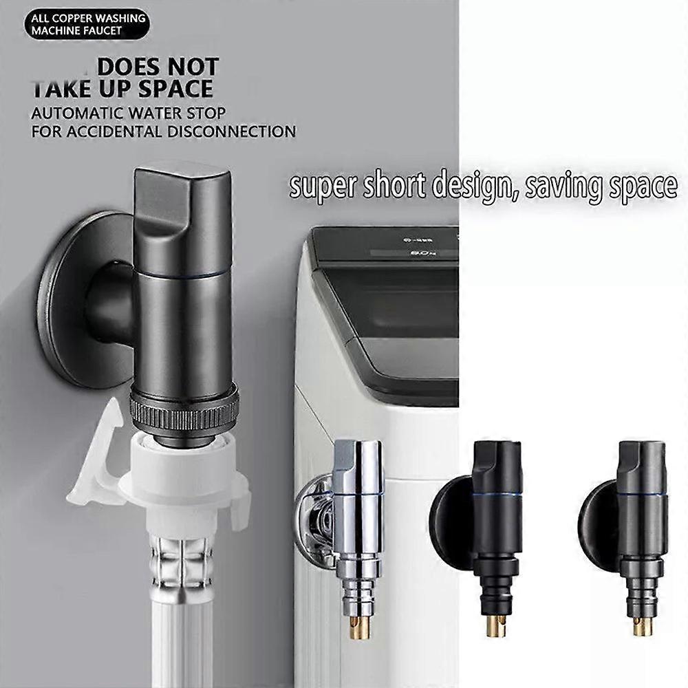 Brass Washing Machine Faucet Adapter Connector Valve Single Cold G1/2 ...