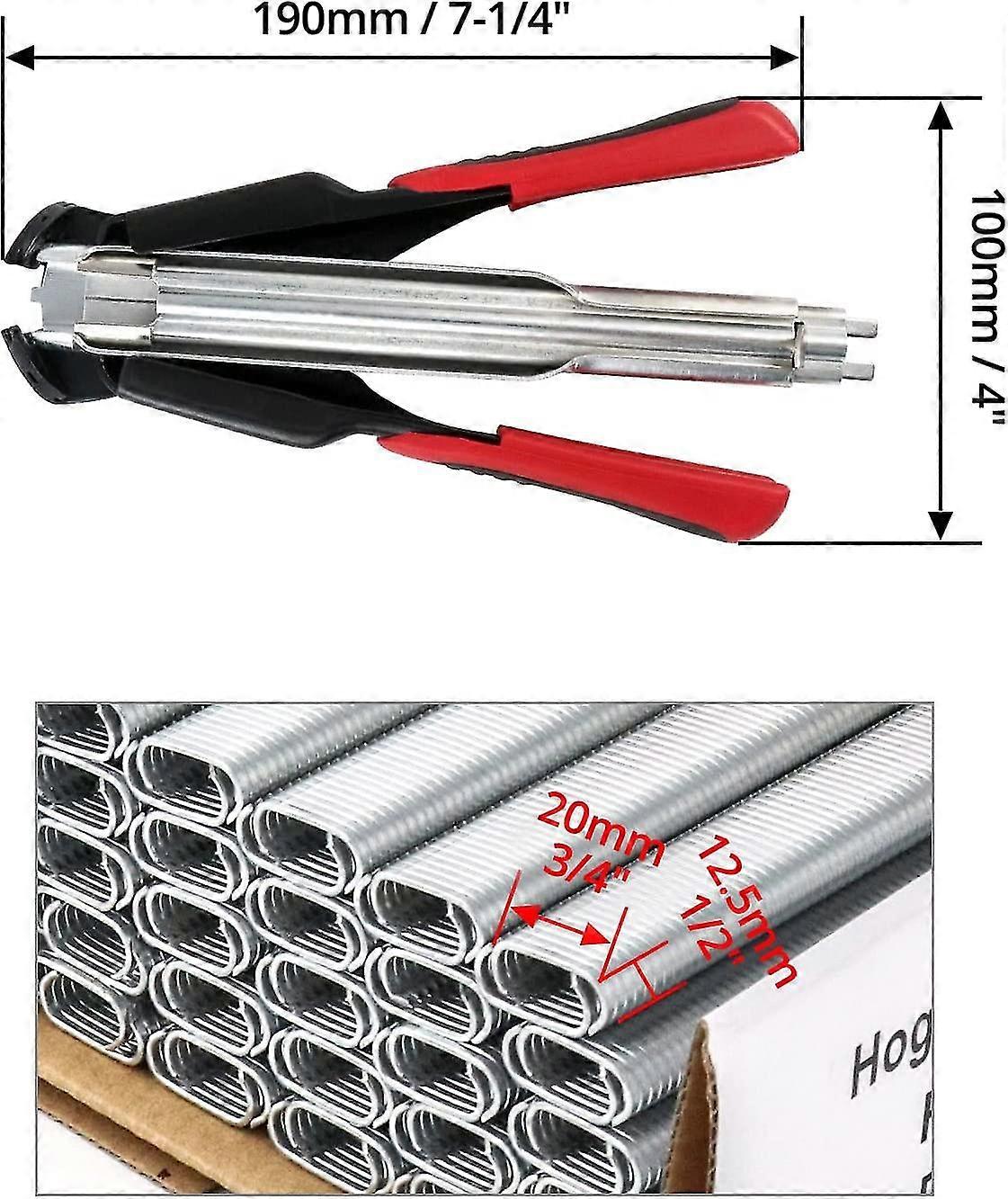 Automatic Plier Fence Stapler, C-type Clip Fastener Tool With 2500 ...