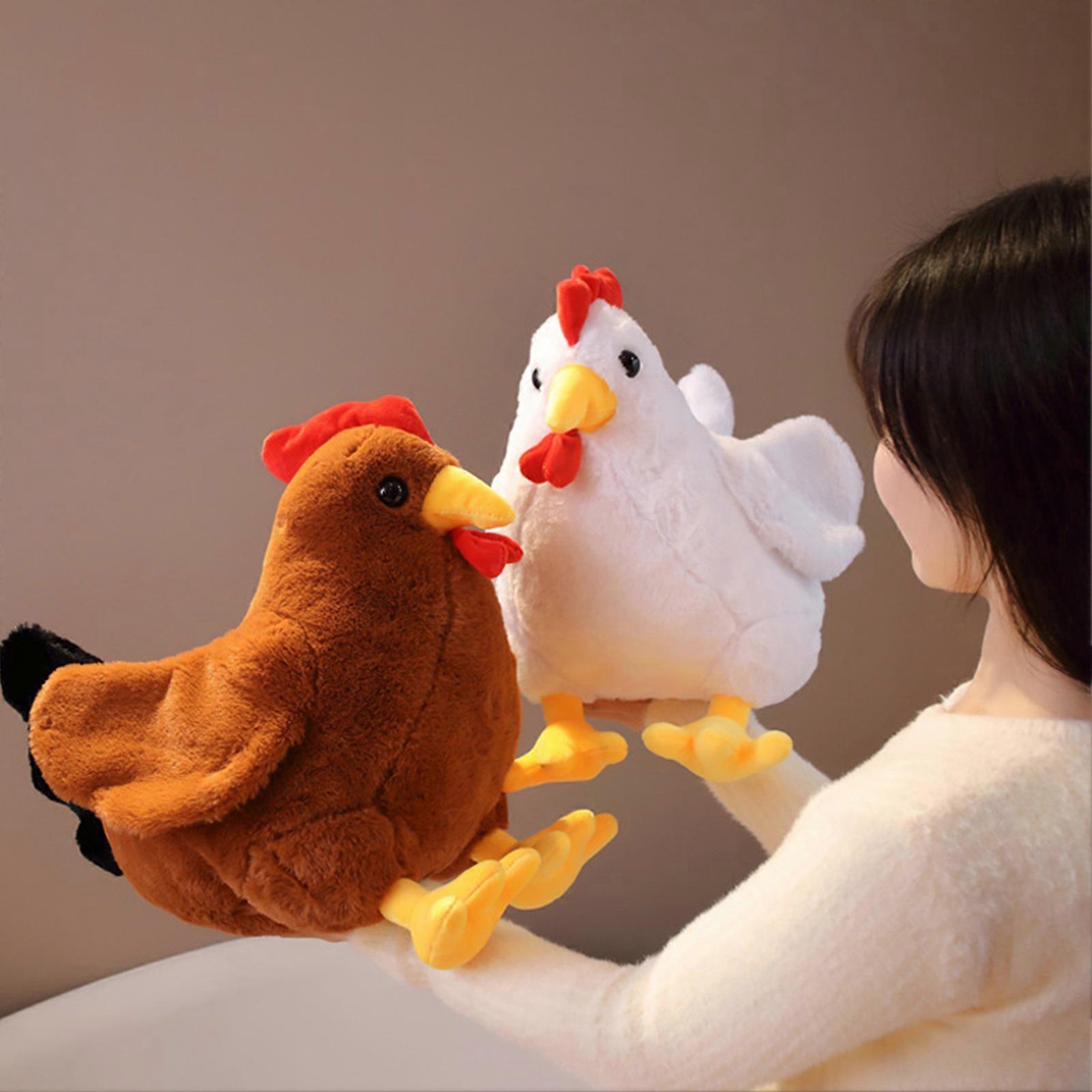 Rooster Plush Toy Cotton Filled Lovely Simulation Poultry Doll Plushies ...