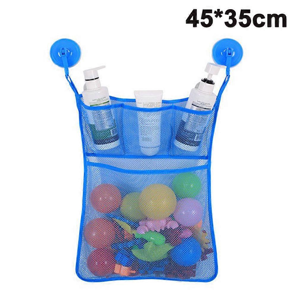 Tub Bath Toy Organizer Mold Resistant Mesh Net Basket Shampoo Dividers ...