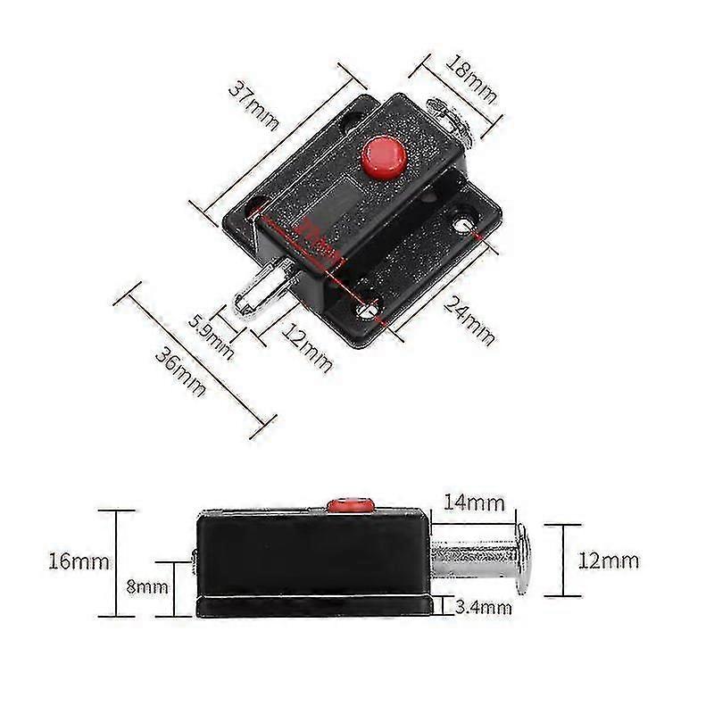 4pcs Spring Loaded Window Cabinet Knob Automatic Door Latch Lock ...