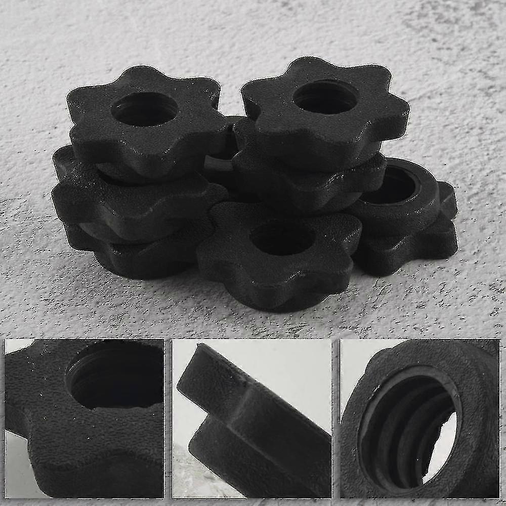 4 Pairs Dumbbell Hex Nut,dumbbell Rod Nut, Collars For Barbells Bars ...