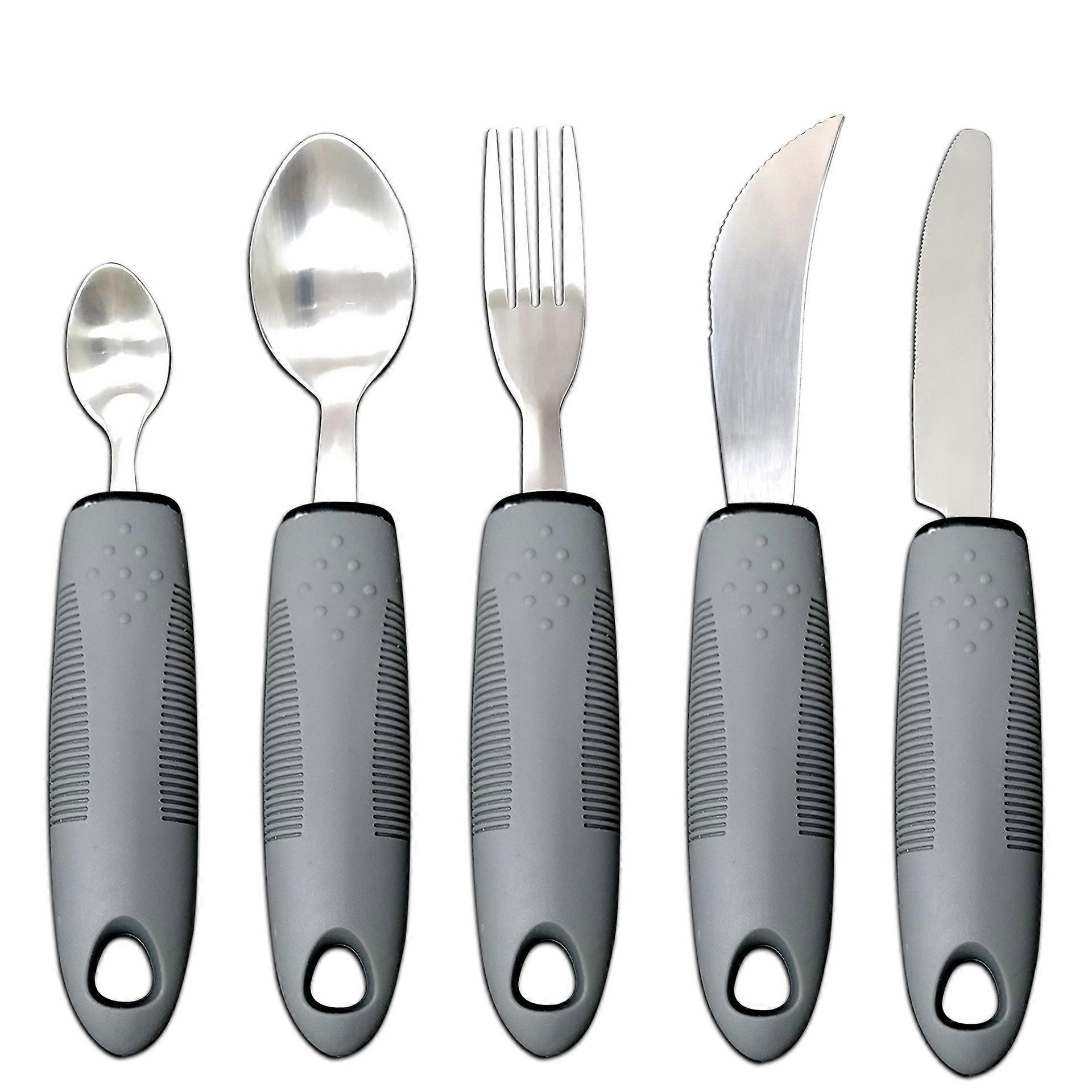 Extra Wide Handles Easy Grip Cutlery Set, Chunky Handles, Grips ...