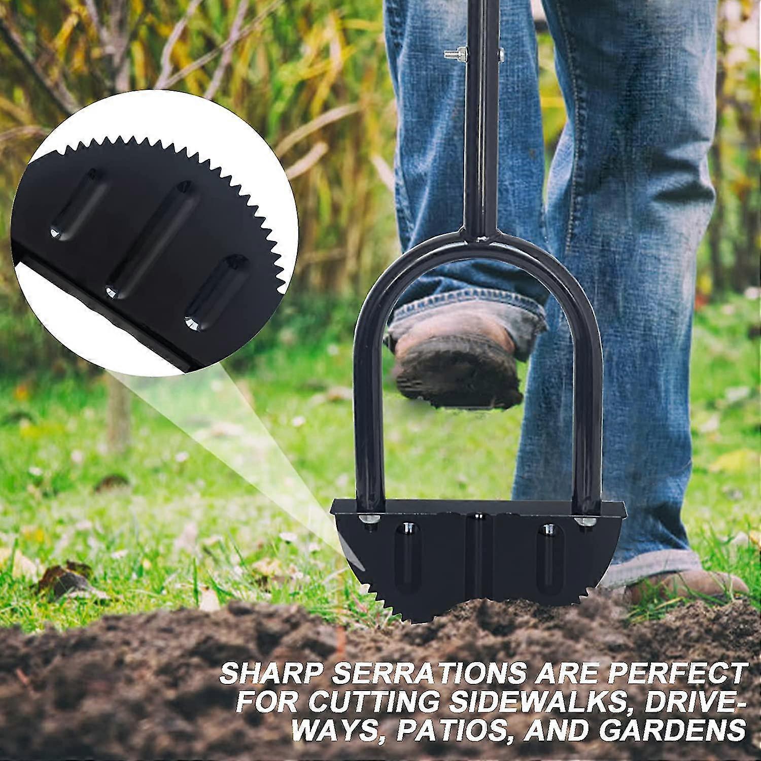 38 Inch Manual Lawn Edger, Half Moon Grass Edger With T-style Long ...