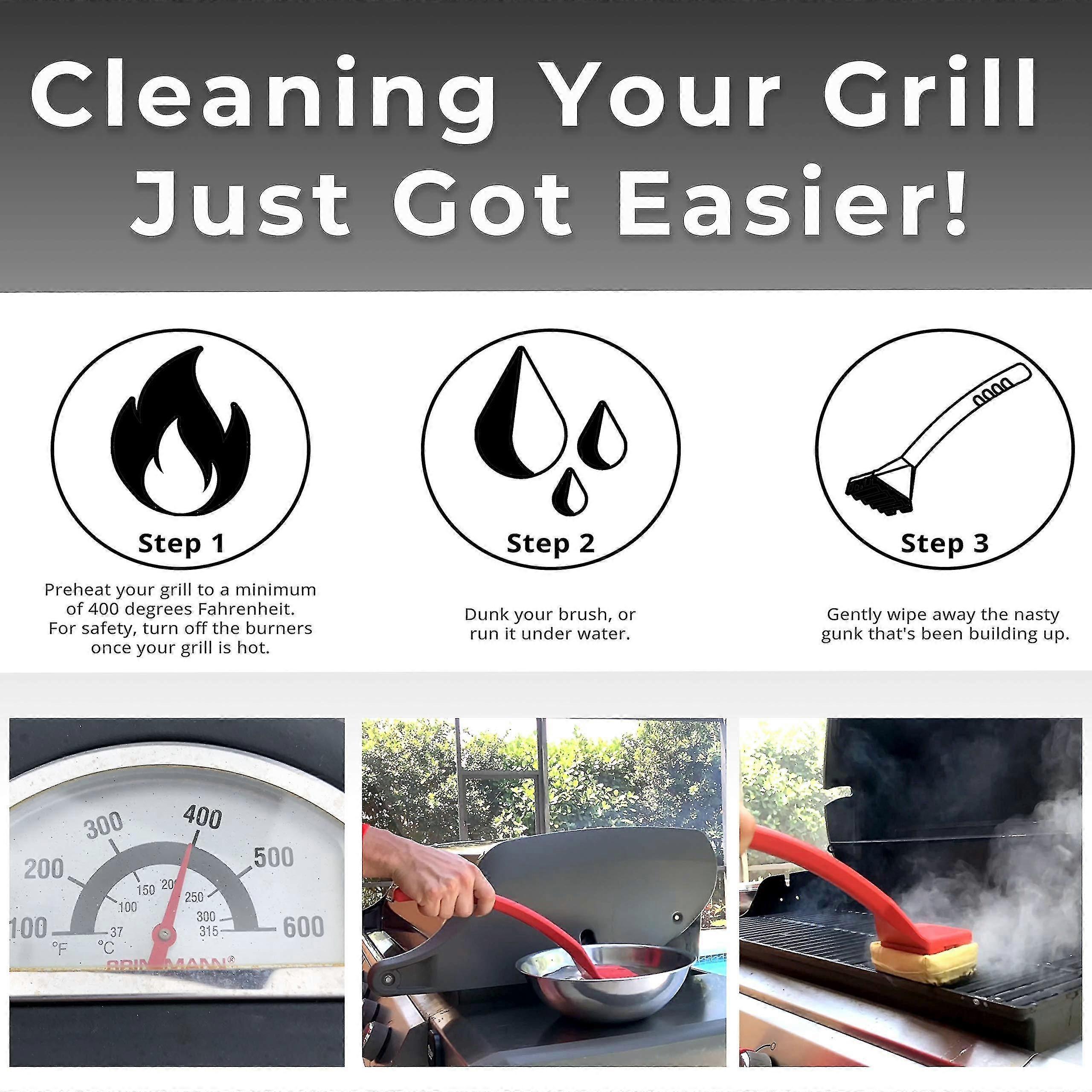 Bbq Replaceable Scraper Cleaning Head, Bristle Free - Durable And ...