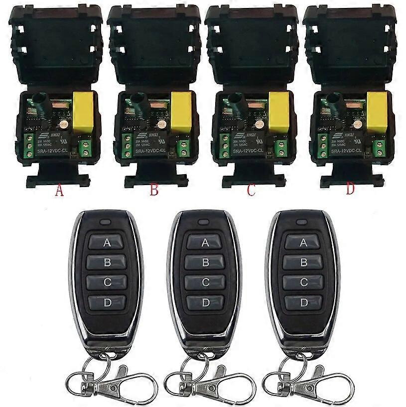 Universal Wireless Remote Control AC220V 1CH rf Relay Receiver and ...