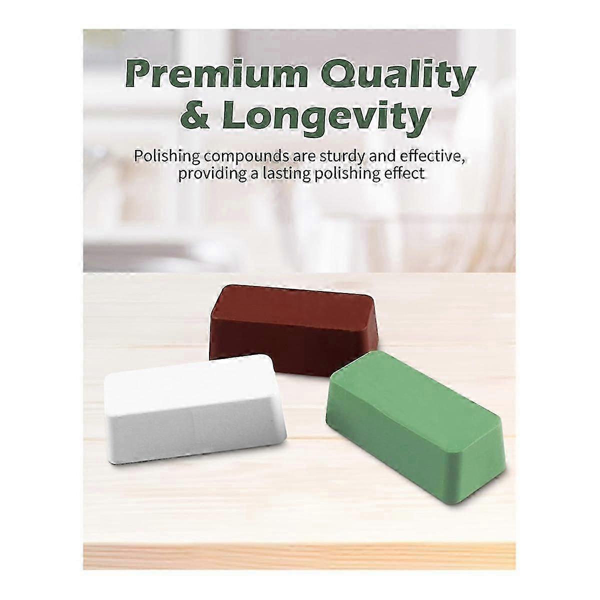 3Pcs Buffing Polishing Compound Kit, Metal Polish 12 Oz - Red Jewelers ...