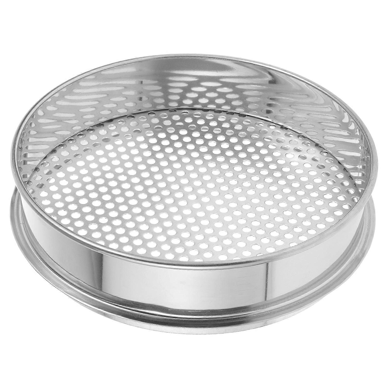 Stainless Steel Soil Sieve for Outdoor Use Round Mesh Sieve Stackable ...