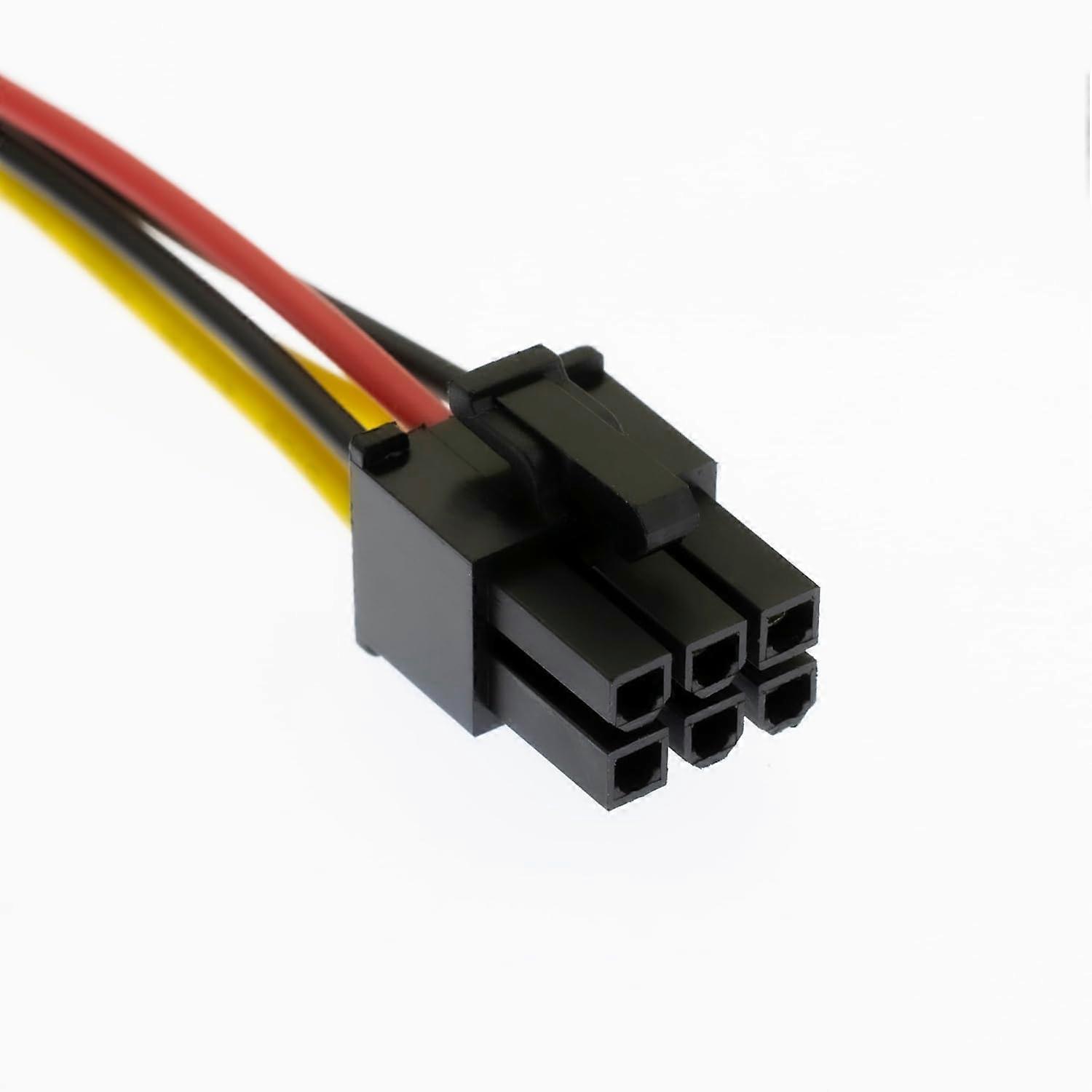 4 Pin Molex Compatible to 6 Pin GPU Power Cable Adapter 22cm for PCIe ...