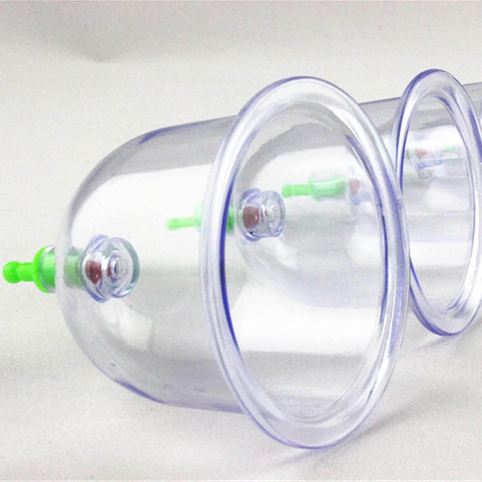1 Sets 6 Cups Hijama Cupping Set With Pump Vacuum Suction Cups For Body ...