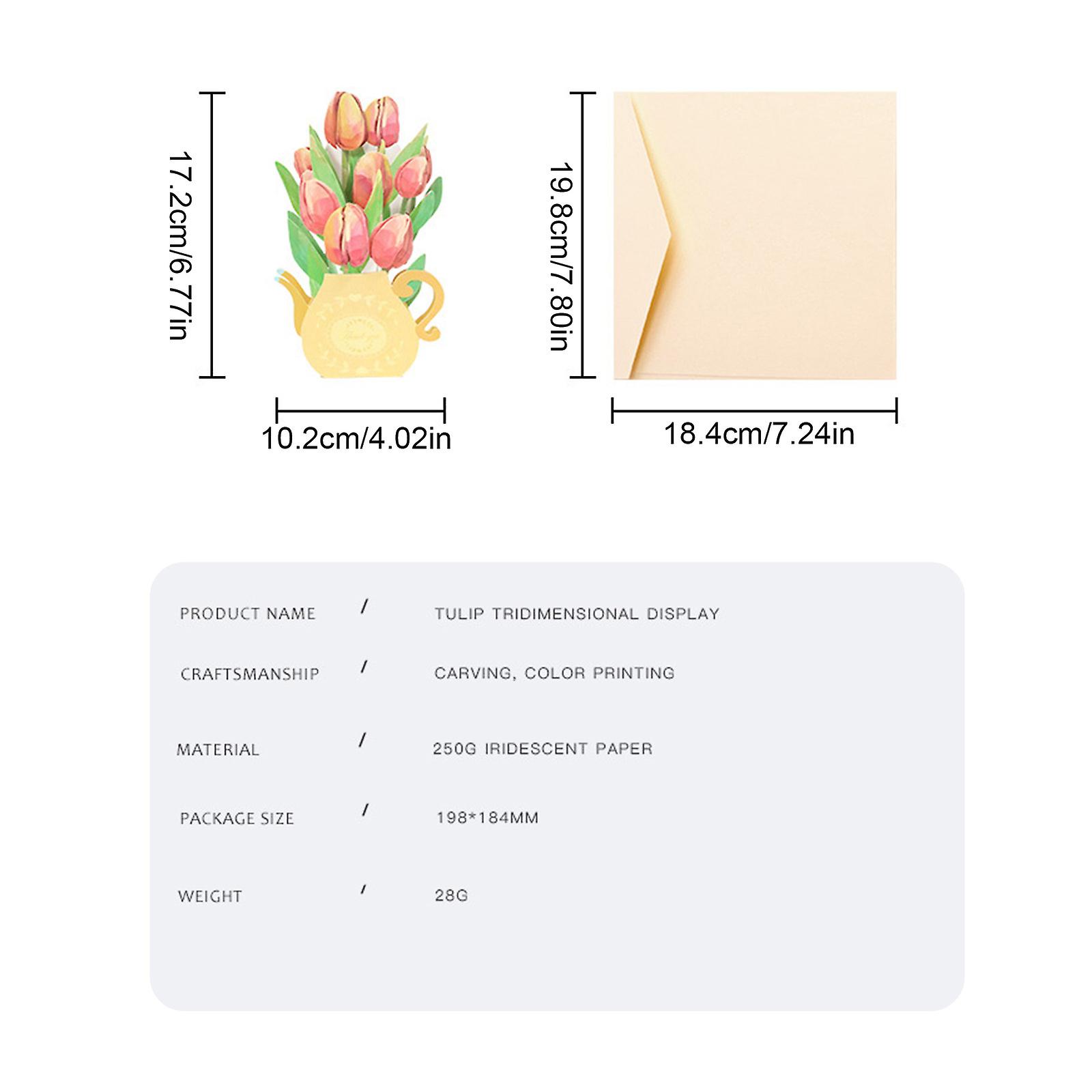 Creative Mother's Day paper bouquet pop-up greeting card, 3D best Mom ...
