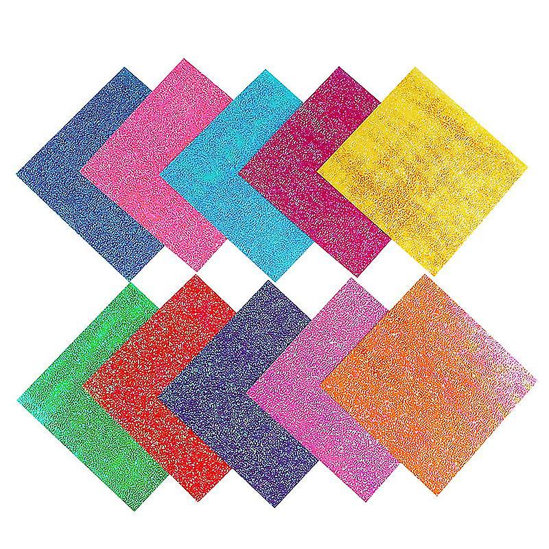 Glitter Origami Paper, 50 Sheets Colored Origami Sparkly Paper Premium ...