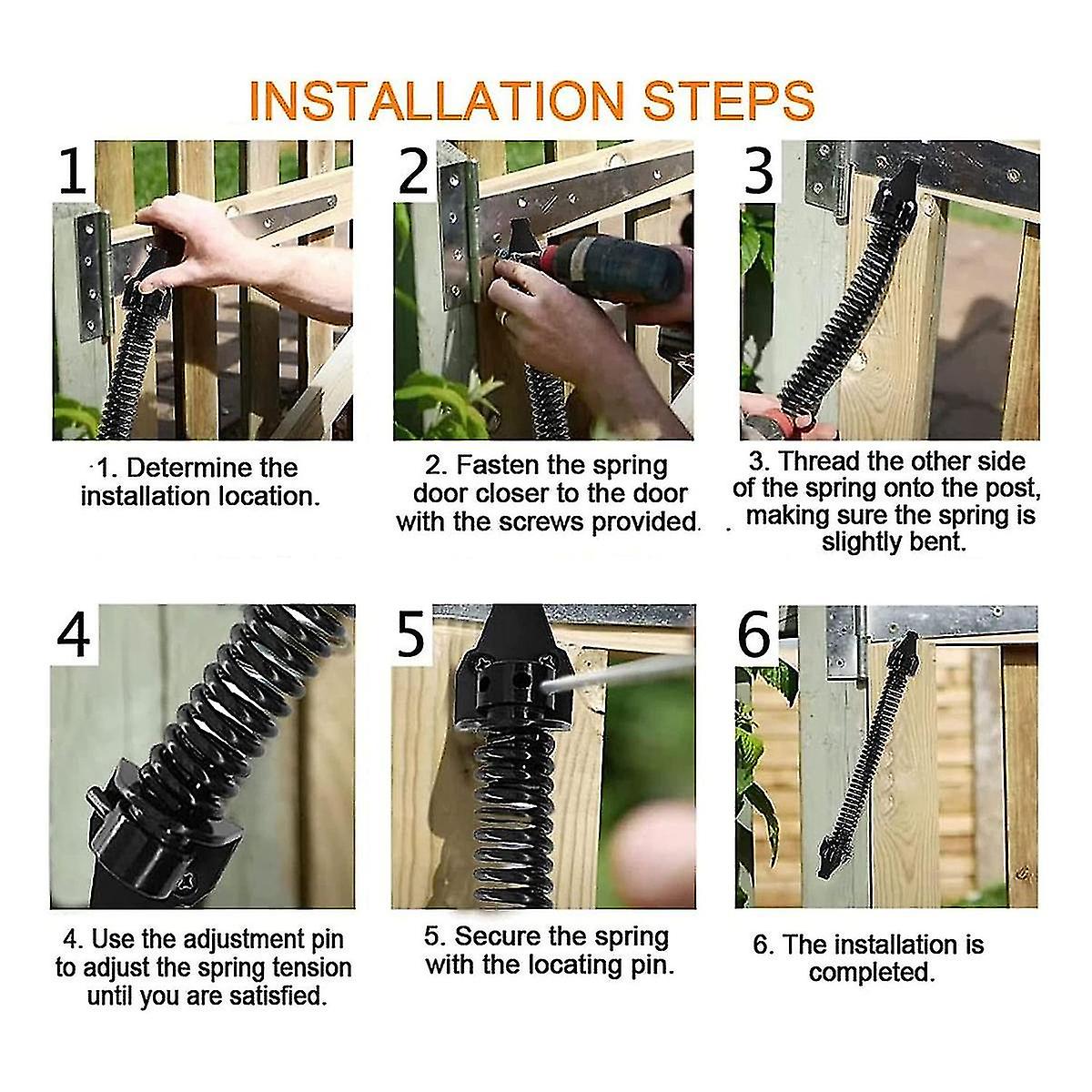 Tension Spring Adjustable Door Closer Automatic Door Closer Bar Door ...