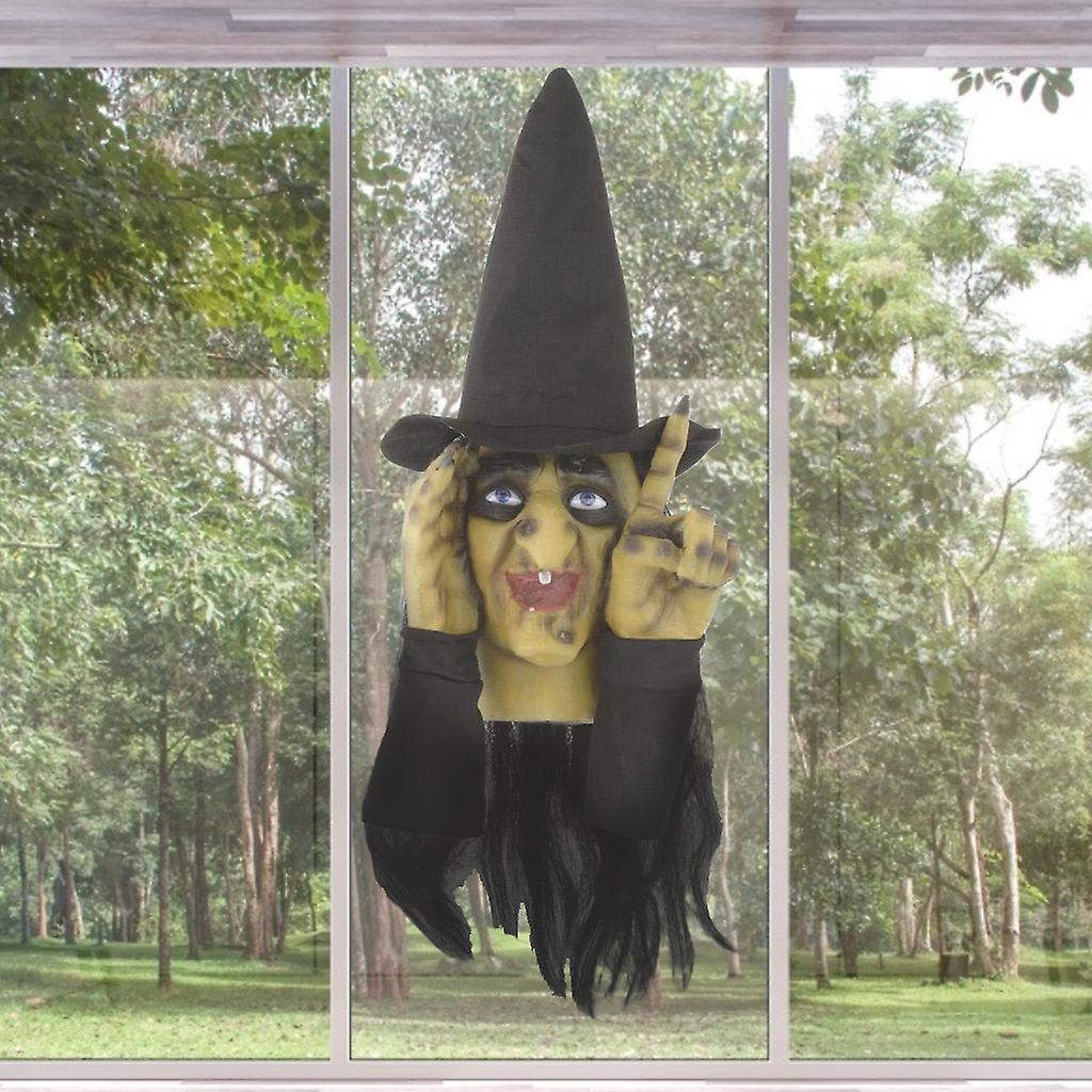 Scary Peeper Tapping Window Voyeur Witch Haunted House Show Props For ...