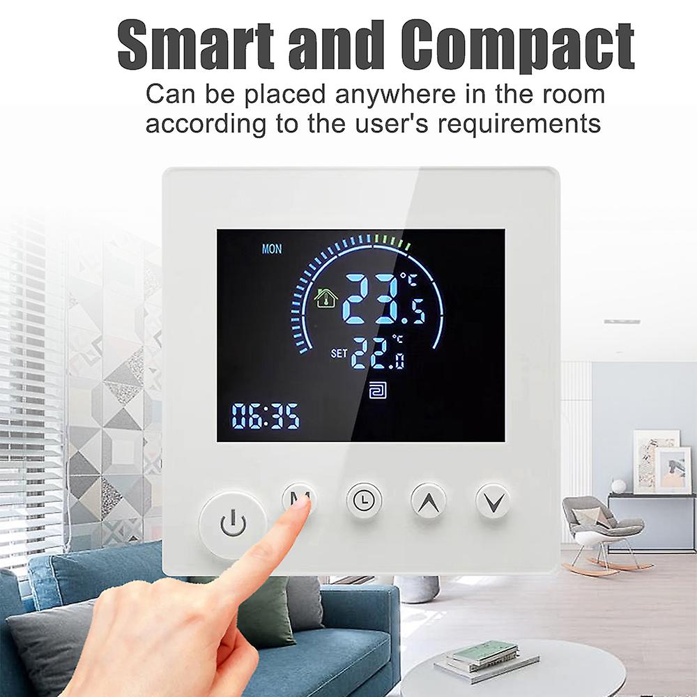 Programmable Smart Wall Thermostat Ntc Sensor Lcd Display | Fruugo UK
