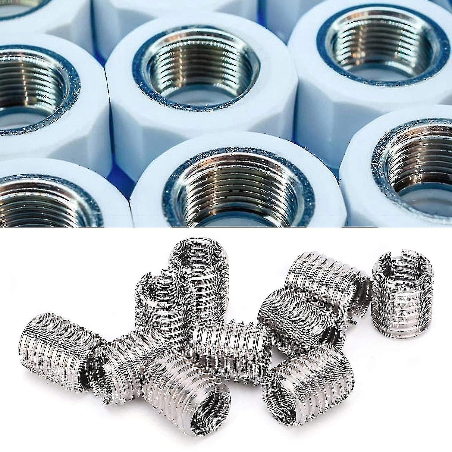 10pcs Insert Nut,female Threaded Insert M8*1.25 Male M10*1.5 Long 12mm ...