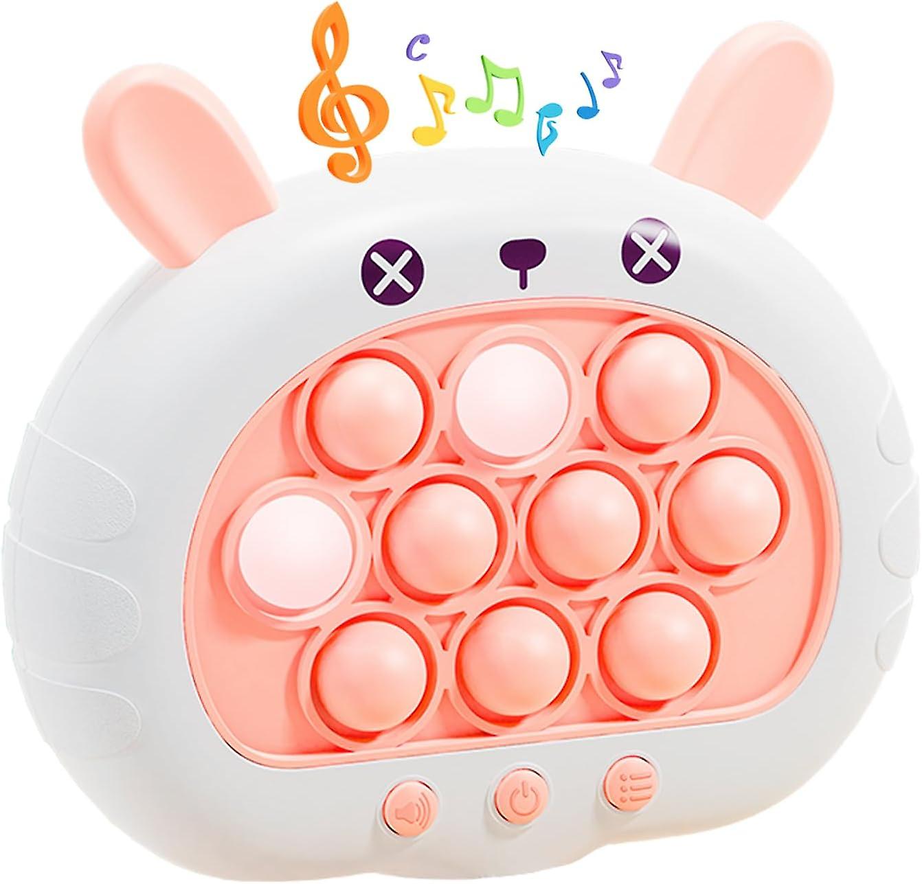 RabbitQuick Push Bubbles Pop Fidget Toy It Game, Fast Push Light Up Pop ...